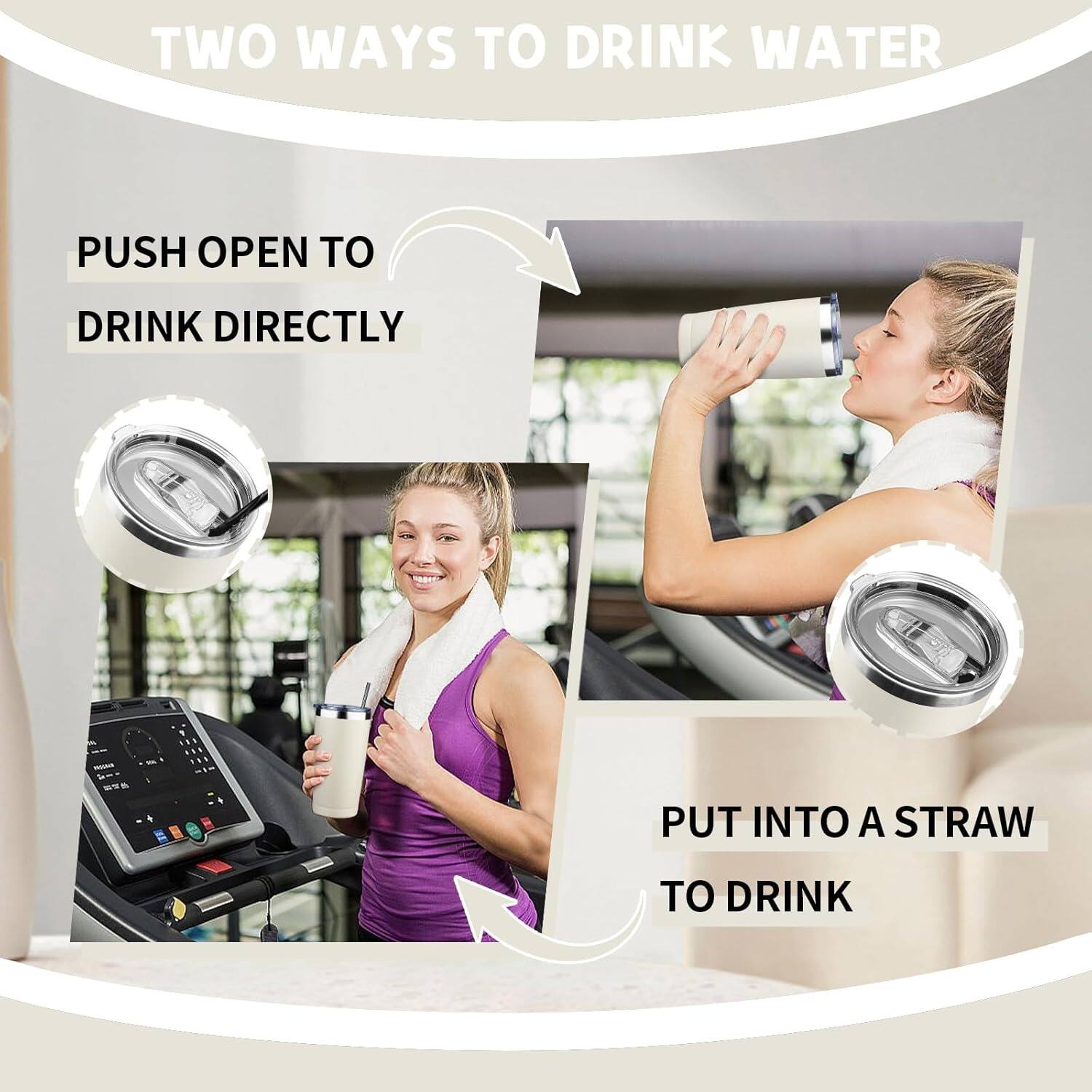 PARKER SLATER 20oz stainless steel tumbler with lid and straw, leakproof, double wall insulated ...