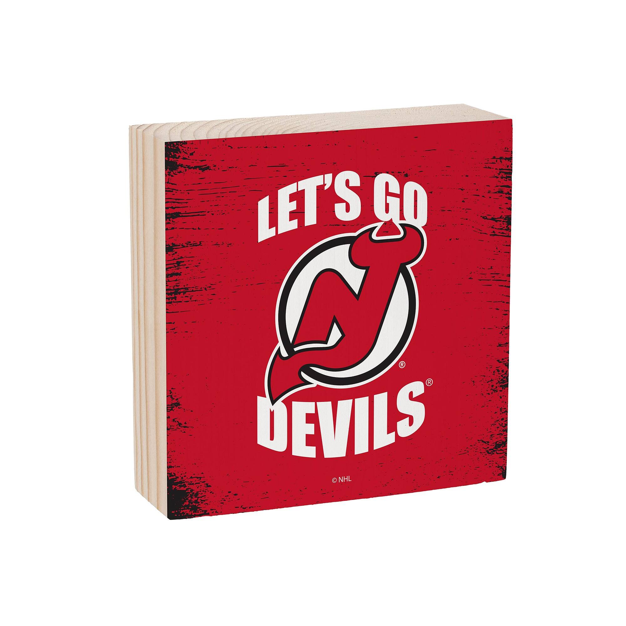 Evergreen Enterprises New Jersey Devils 6" Square Fan Chant Wood Block ...
