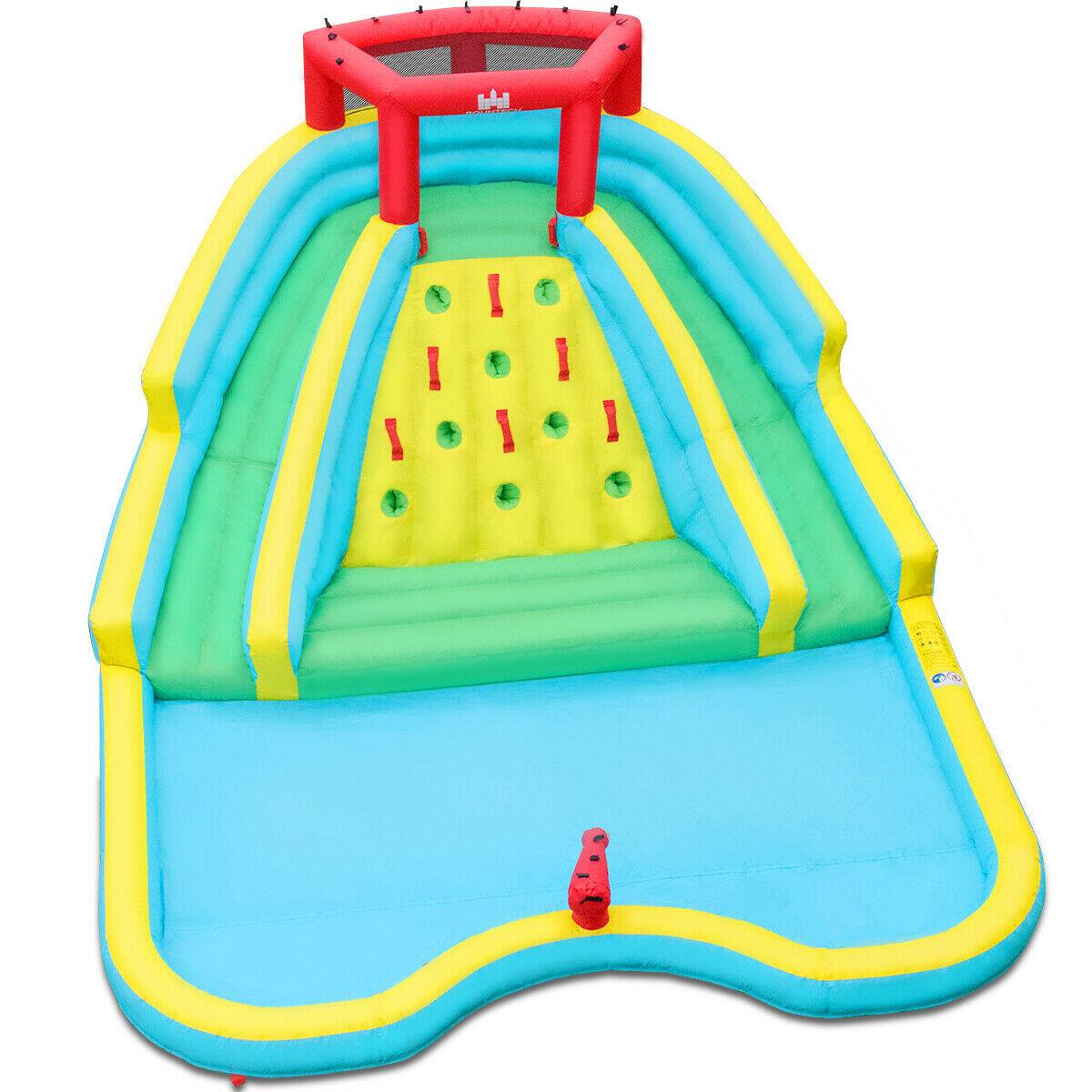 Costway Inflatable Mighty Water Slide Park Bounce Splash Pool Patio ...