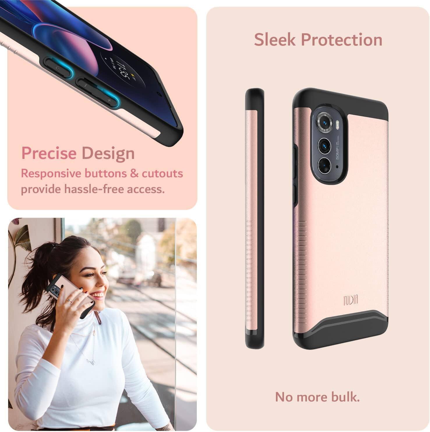 TUDIA DualShield Merge Series Dual Layer Phone Case for Motorola Edge ...