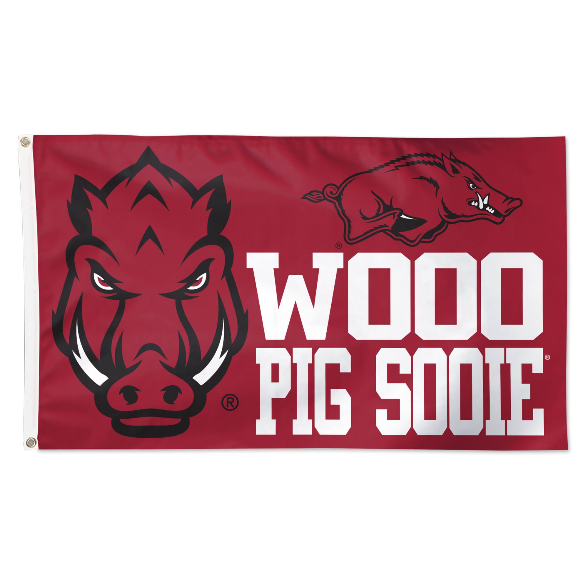 WinCraft Arkansas Razorbacks 3' x 5' Single Sided Deluxe Mascot Flag ...