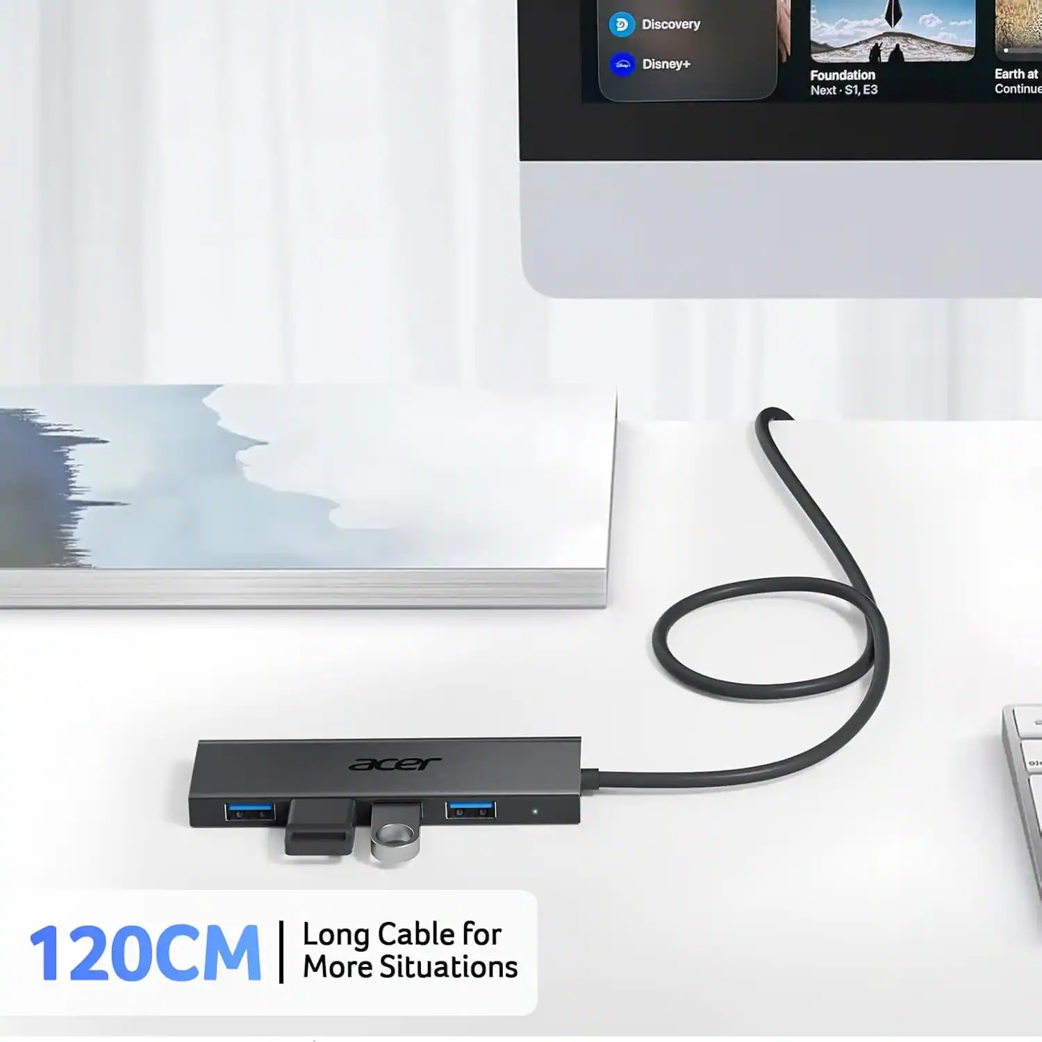 Acer USB C Hub 4 Ports, USB 3.0 Hub, USBC Splitter with TypeC Power ...