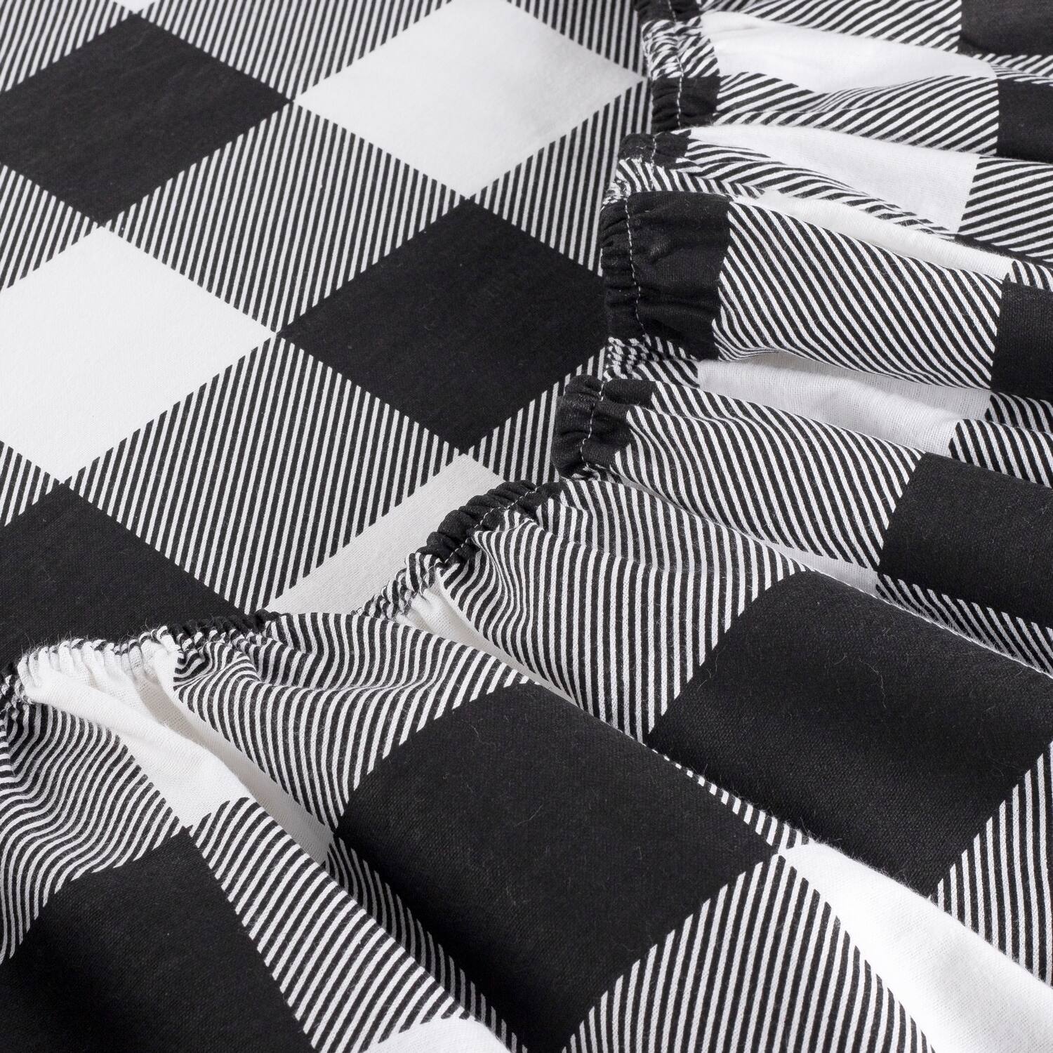Kathy Ireland 100% Turkish Cotton Flannel Sheet Set Gingham Plaid 1296 ...