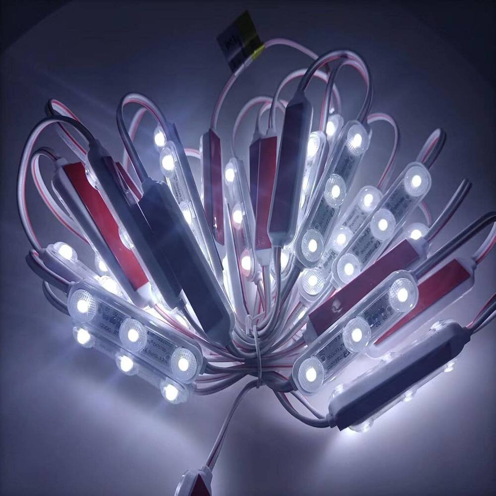 ACJPR 40pcs LED Modules, 20ft, 12V DC, 6500K Day White, Waterproof ...