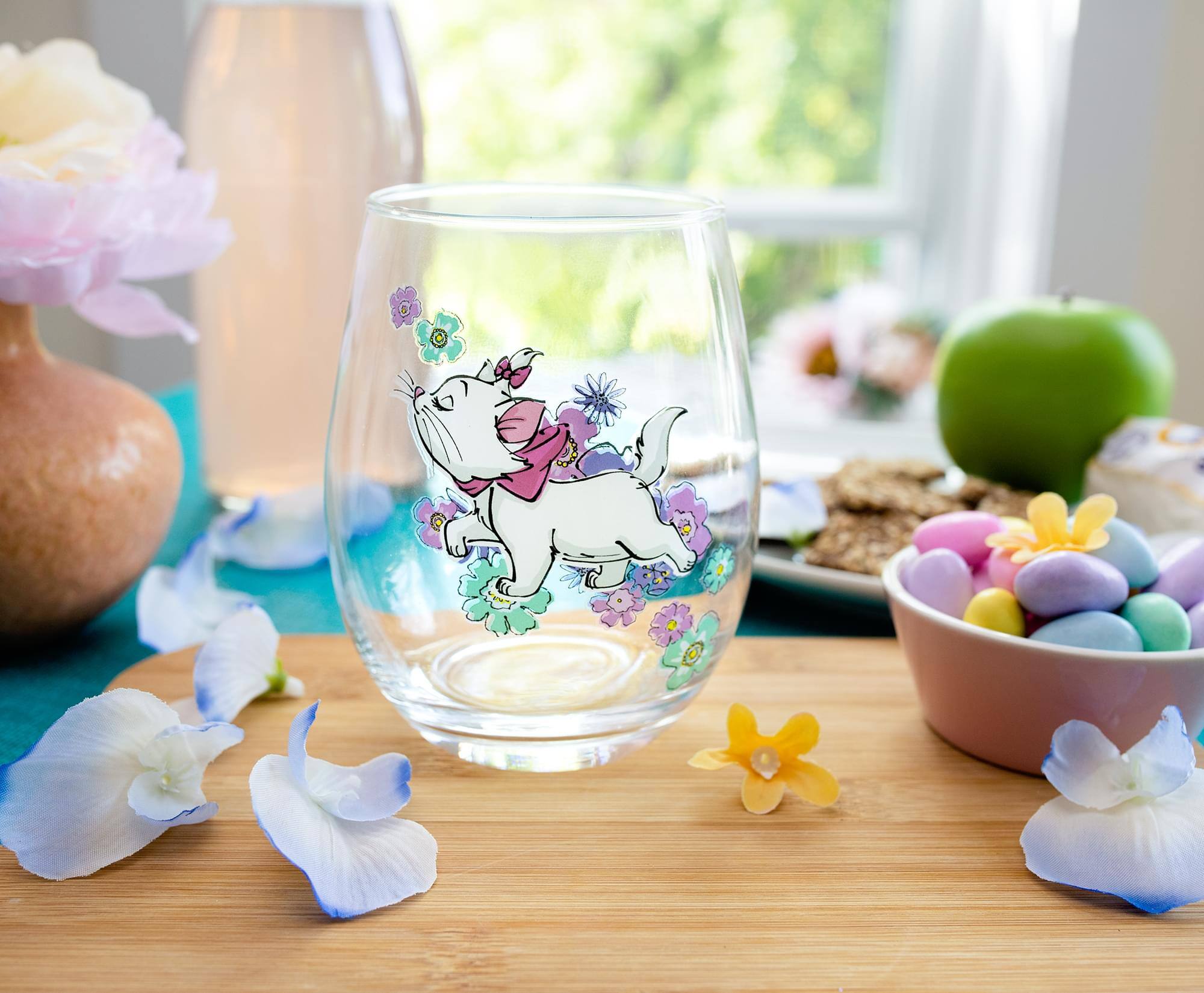 Silver Buffalo Disney The Aristocats Marie Walking Teardrop Stemless ...