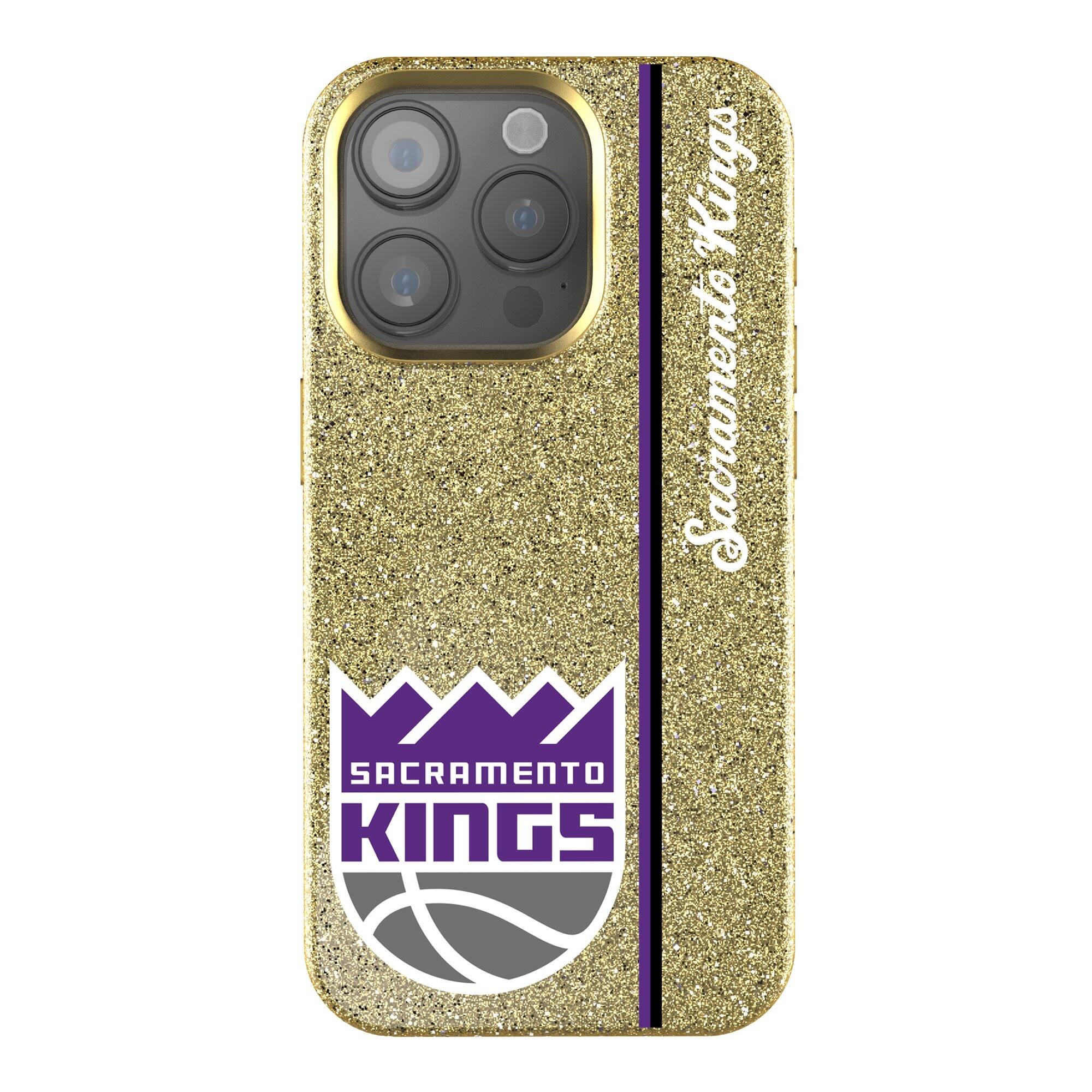 Keyscaper NBA Sacramento Kings Sidebar Bling iPhone Case 14 Plus Gold ...