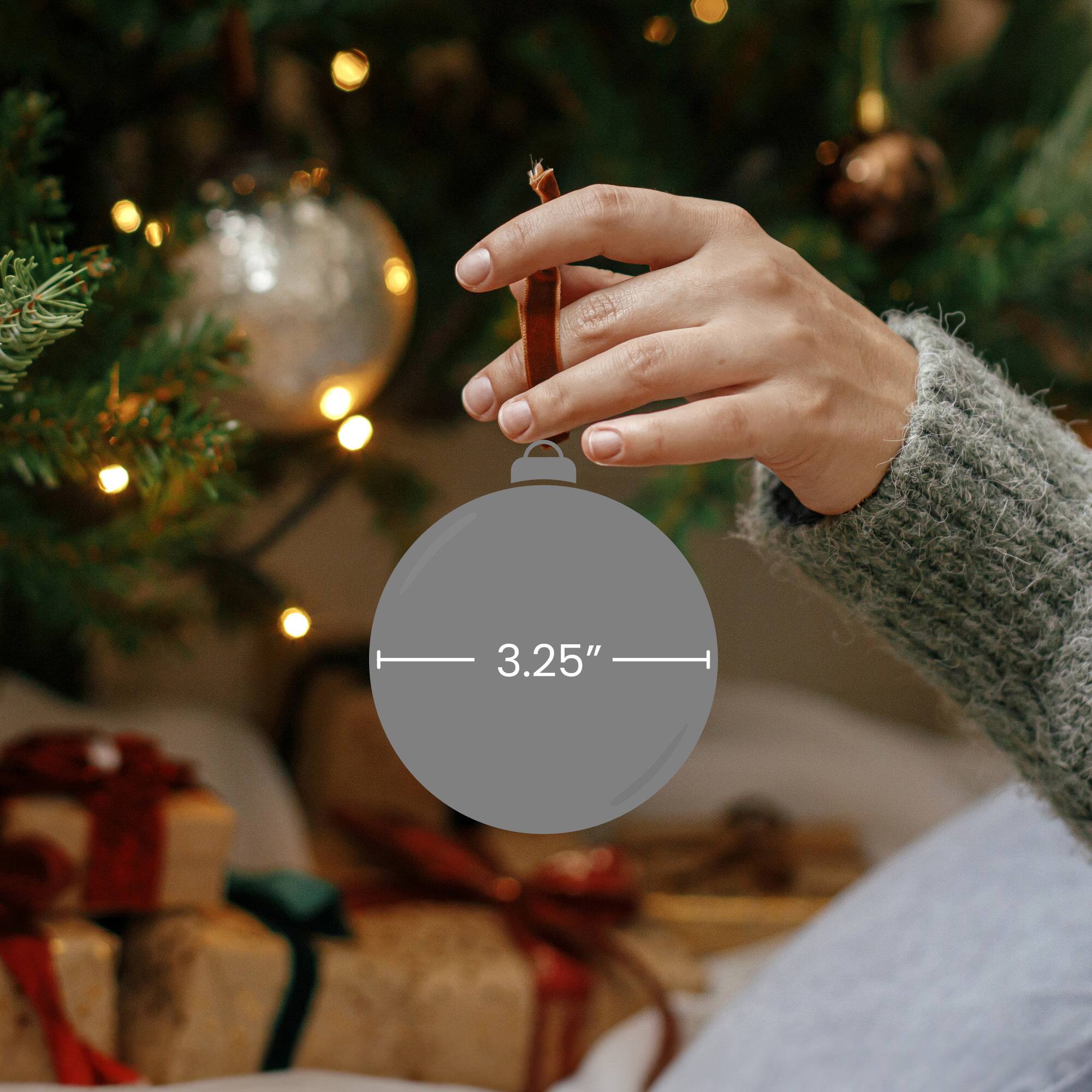 Northlight Frosted Fused Glass Christmas Ball Ornament 3.25" Rose Gold ...