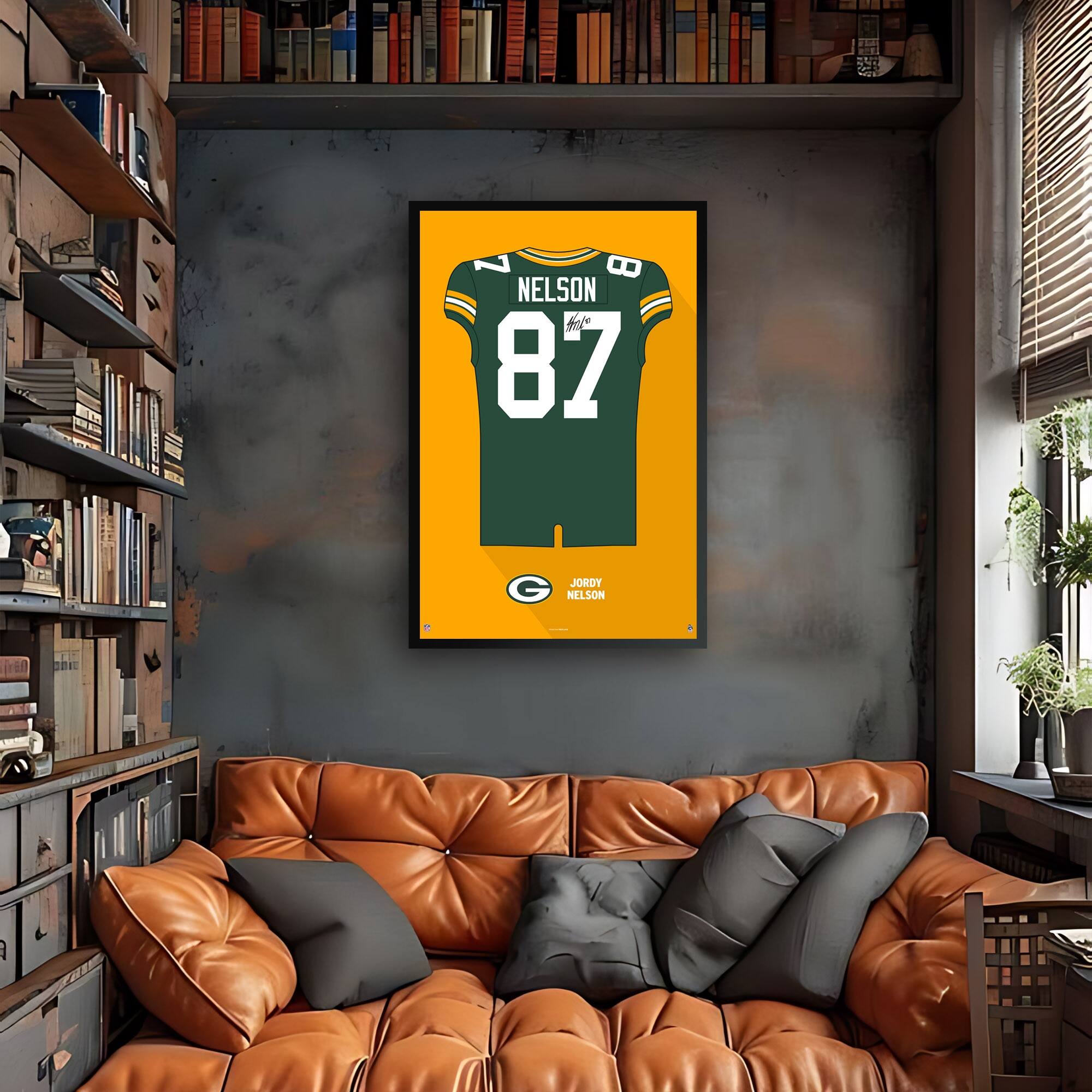 Sporticulture Jordy Nelson Green Bay Packers Framed 14" x 20" Retired ...