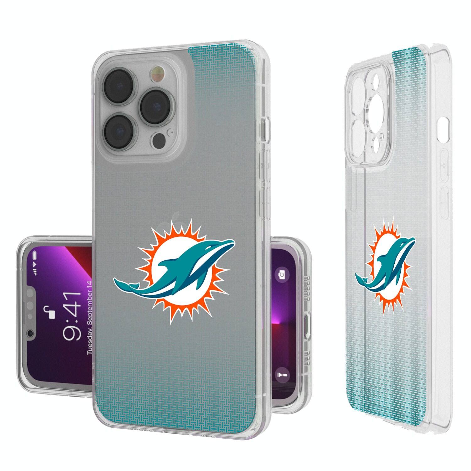 Action Racing NFL Miami Dolphins Linen Logo iPhone Clear Case 13 Pro ...