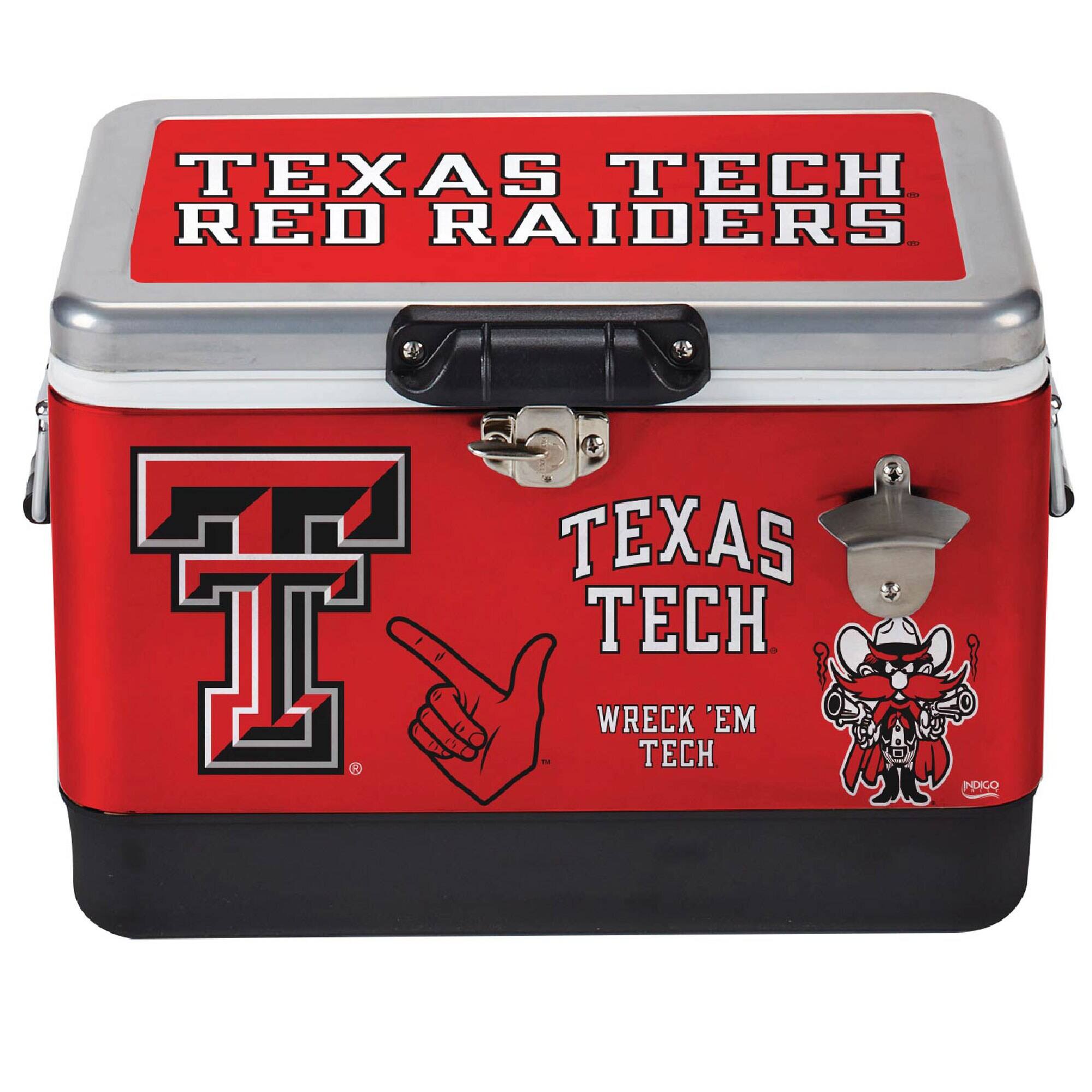 Indigo Falls Texas Tech Red Raiders 36 Can Medley Metal Cooler Silver ...