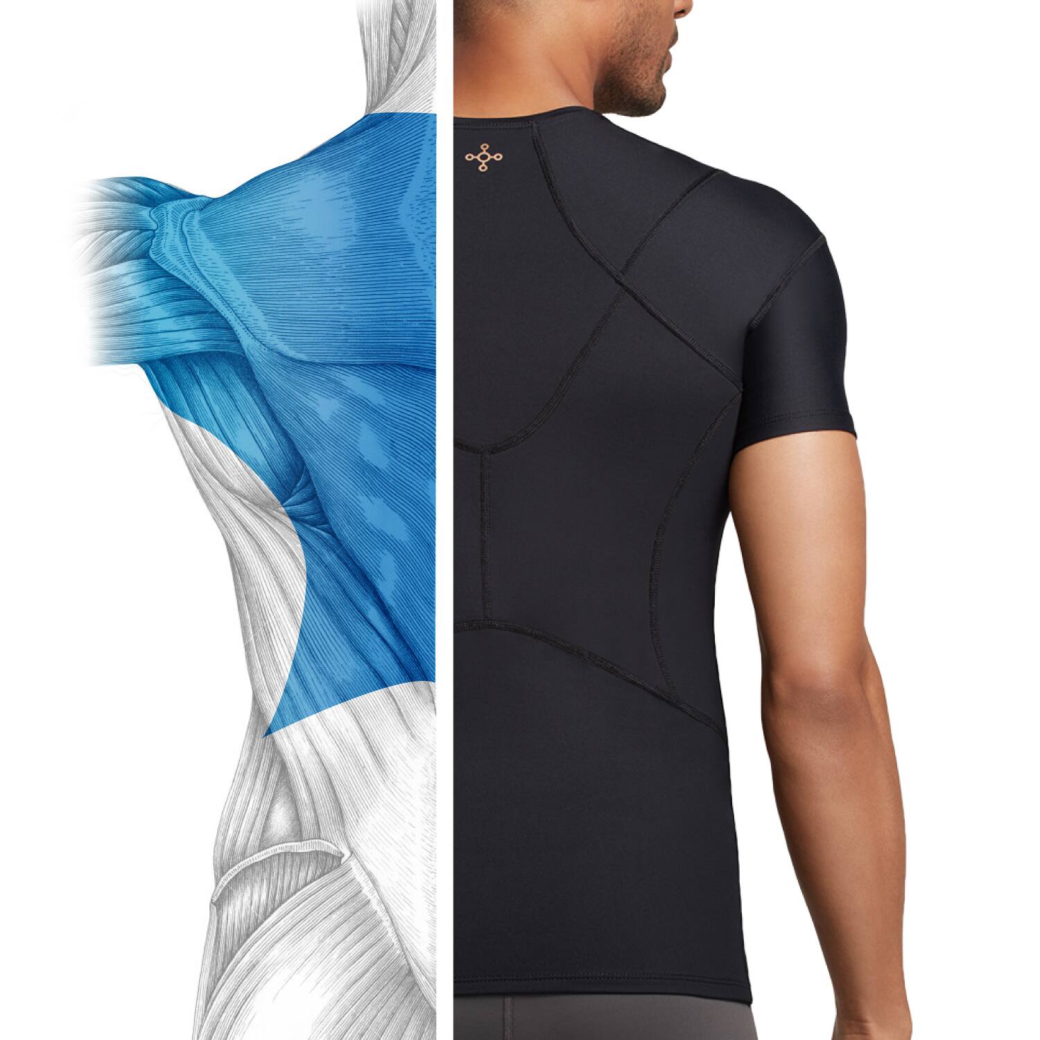 Best Buy: Tommie Copper Men's Short Sleeve Shoulder Support Shirt Black ...