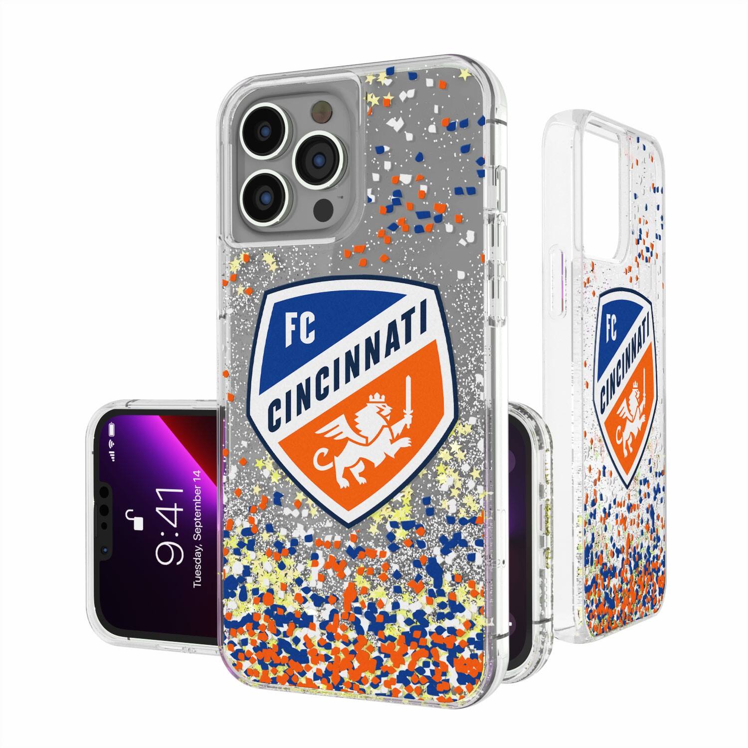 Keyscaper MLS FC Cincinnati iPhone Confetti Glitter Design Case 13 Pro ...