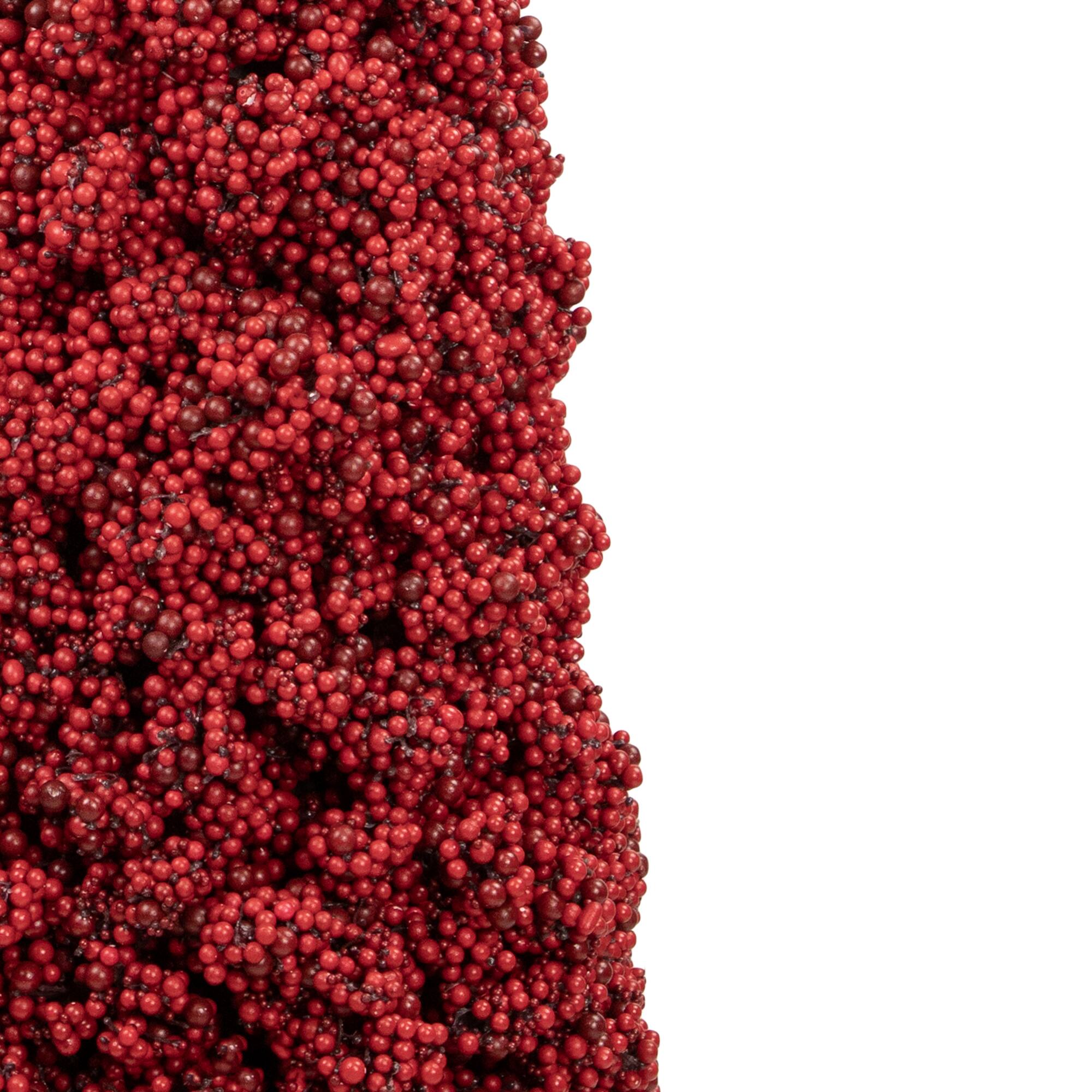 Allstate Artificial Berry Cone Potted Christmas Topiary 50" Red ...