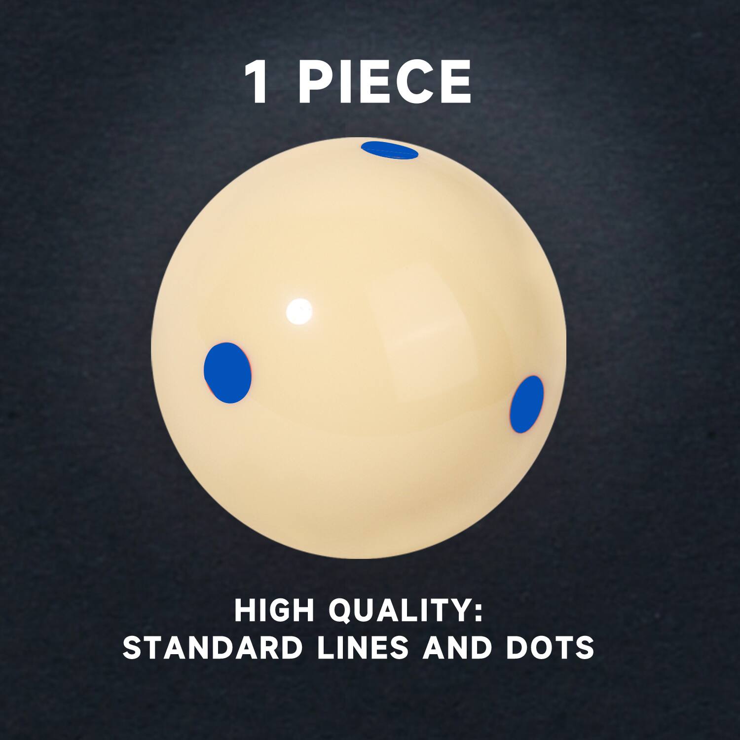 GSE Games & Sports Expert 2 1/4 Inch 6 Dot Training Cue Ball, AAA Grade ...