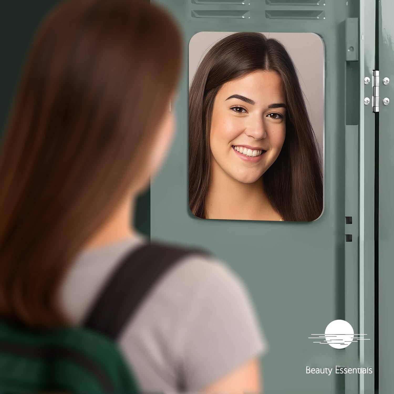 HM 1810 Magnetic Locker Mirror Unbreakable Sleek Frameless Glassless ...