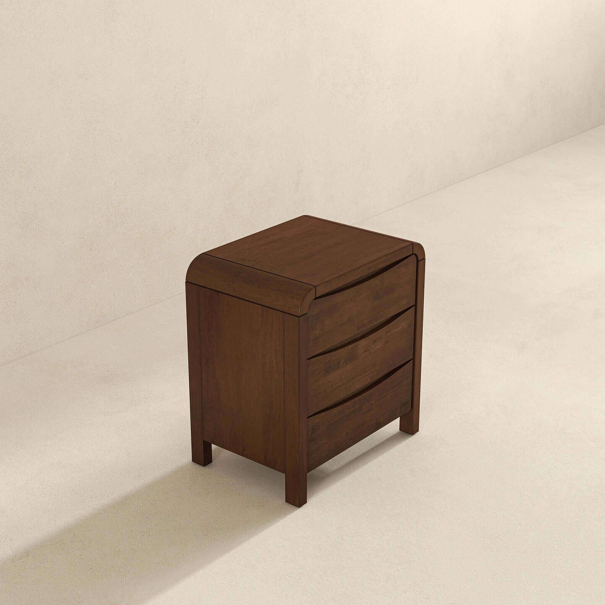 TinyHomie 236x204x157 Solid Wood Lionel Nightstand 3 Drawers Bedroom ...