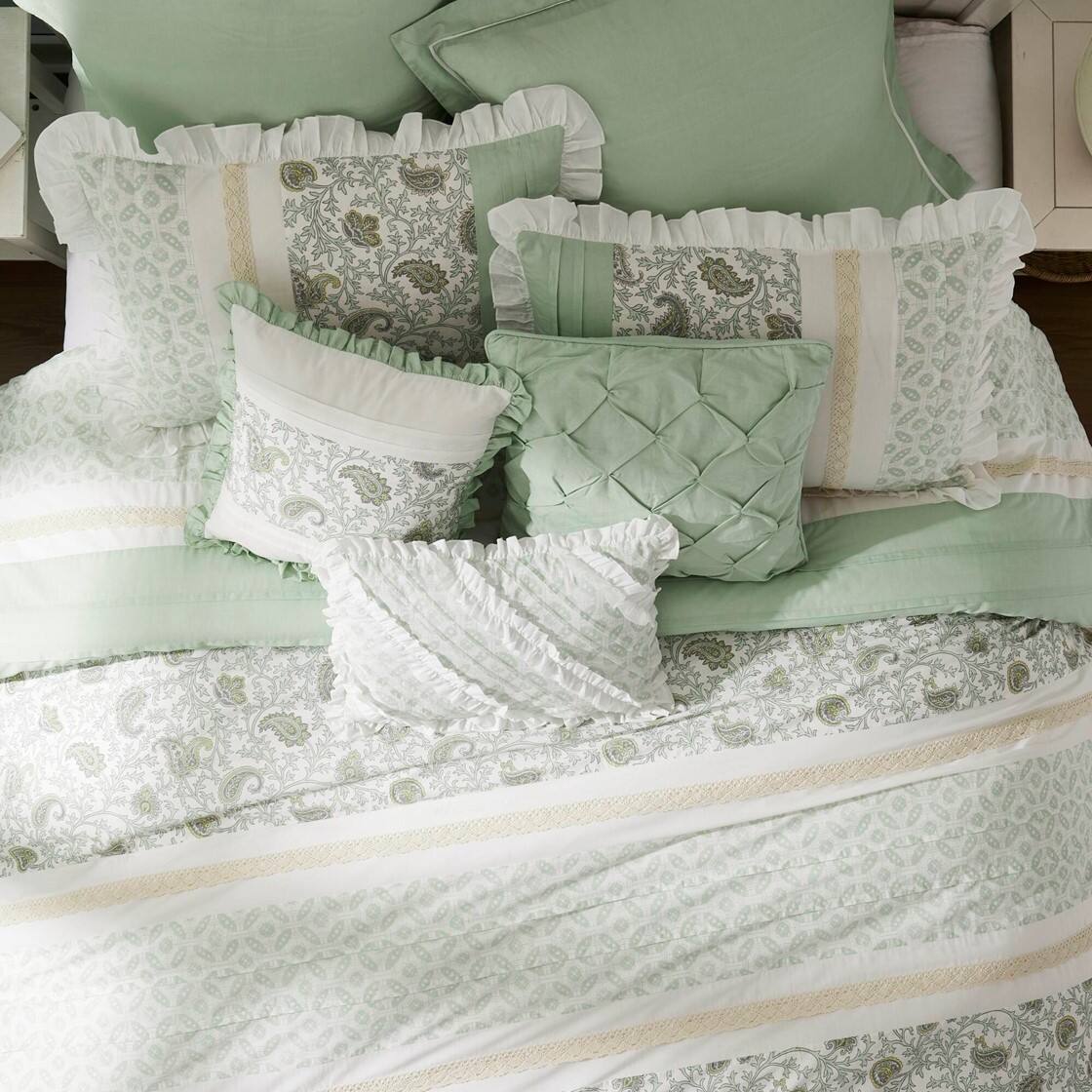 Gracie Mills Singleton 9 Piece Cotton Percale Comforter Set with ...