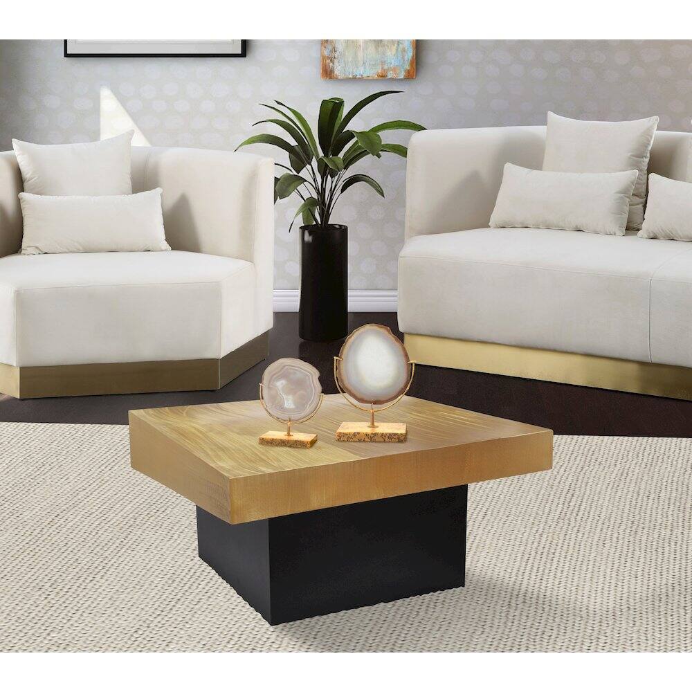 Meridian Furniture Palladium Coffee Table Gold 254-CT - Best Buy