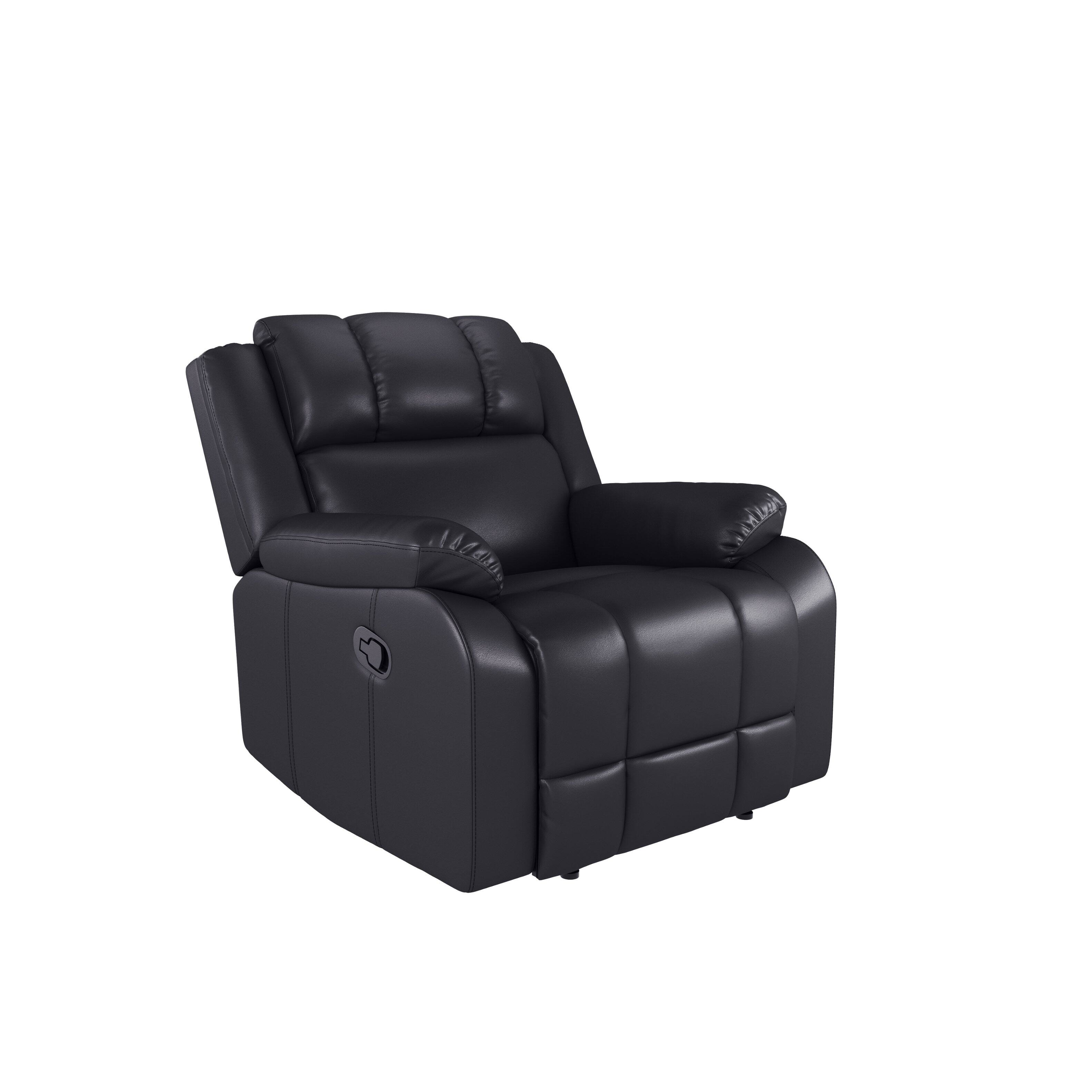 Customer Reviews: Relax A Lounger Grayson Manual Recliner Black ...