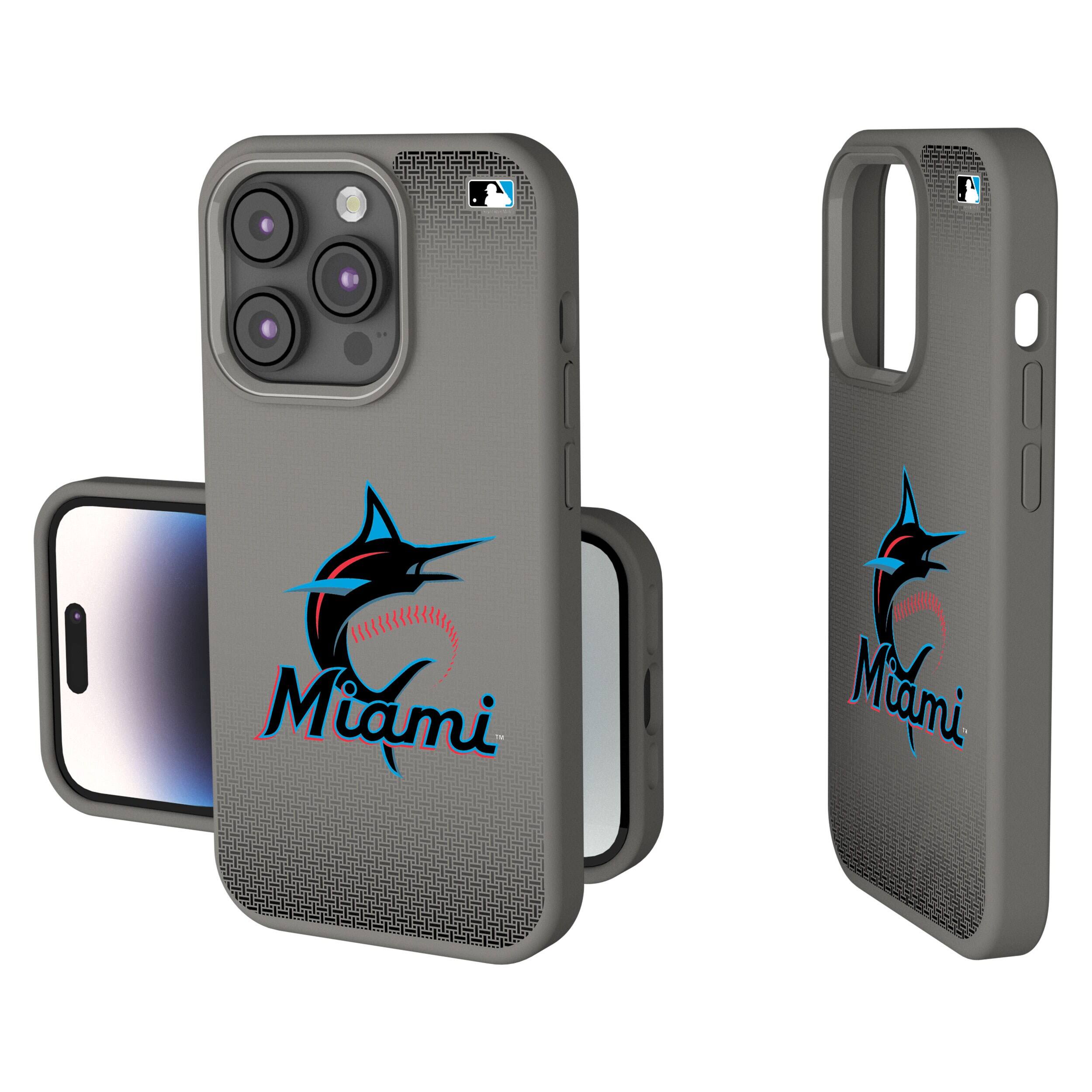 Keyscaper MLB Miami Marlins Linen Logo iPhone Soft Touch Case 15 Pro ...