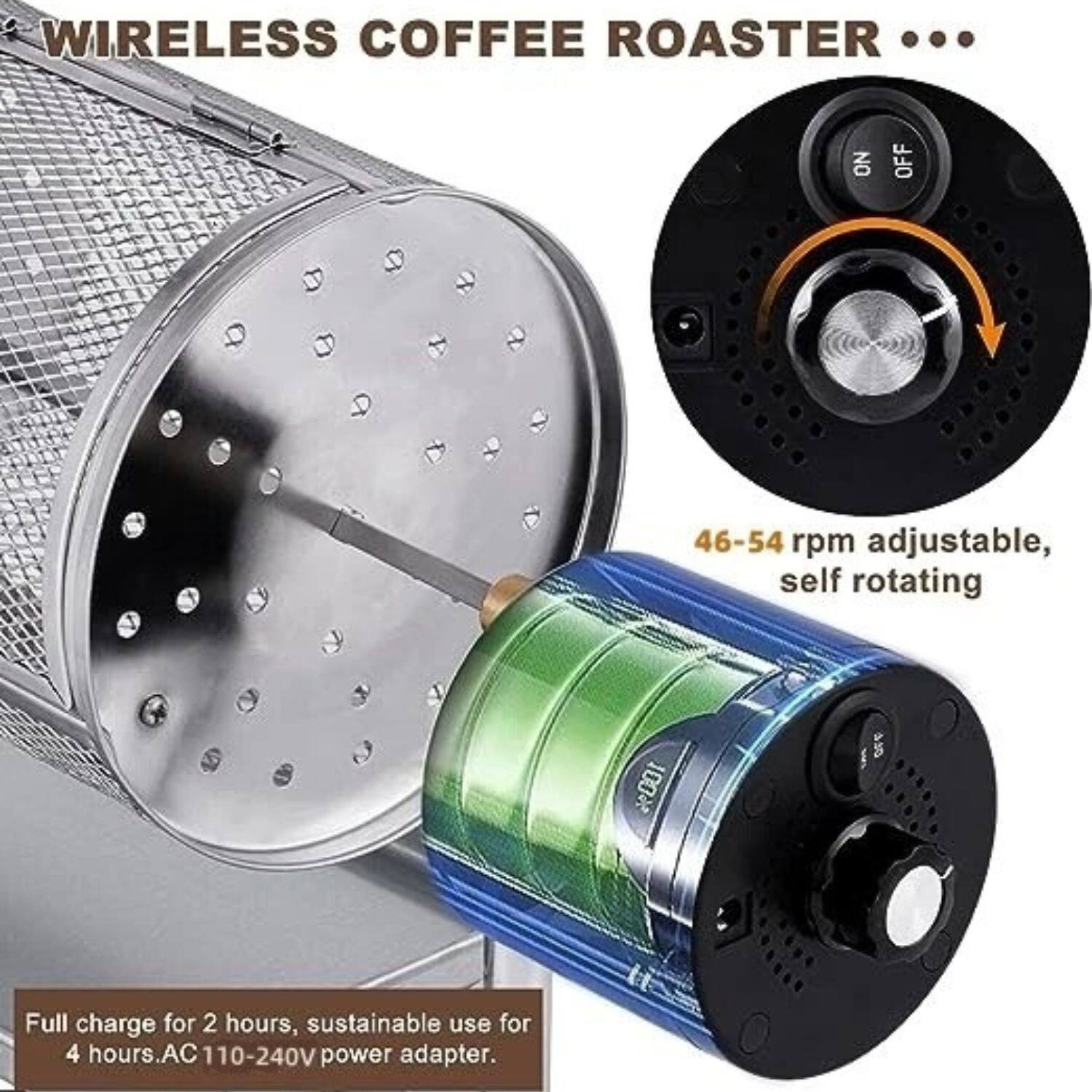 Stock Preferred 14W Electric Coffee Bean Roaster Machine for Home Use ...