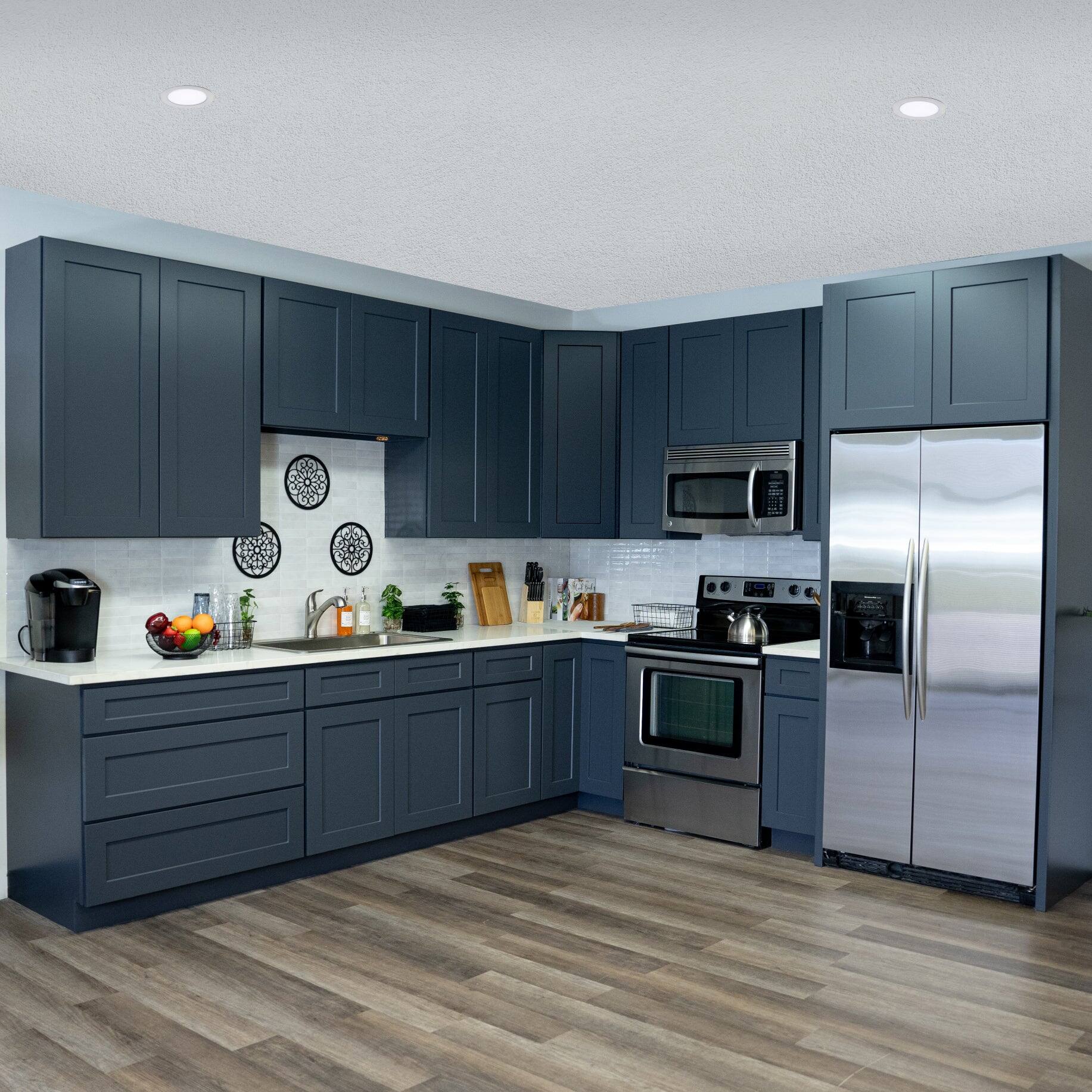 Boyel Living 18 Inch 3 Drawer Kitchen Base Cabinet with Full Overlay ...