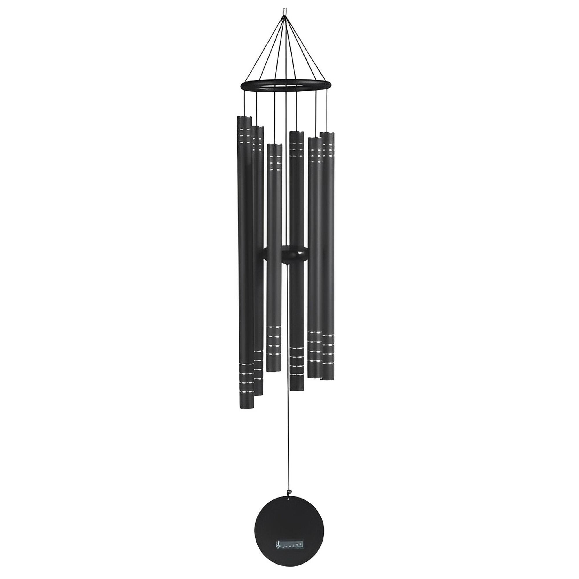 FC Design 43" Long Black Traditional Tuned Wind Chime Outdoor Patio or ...