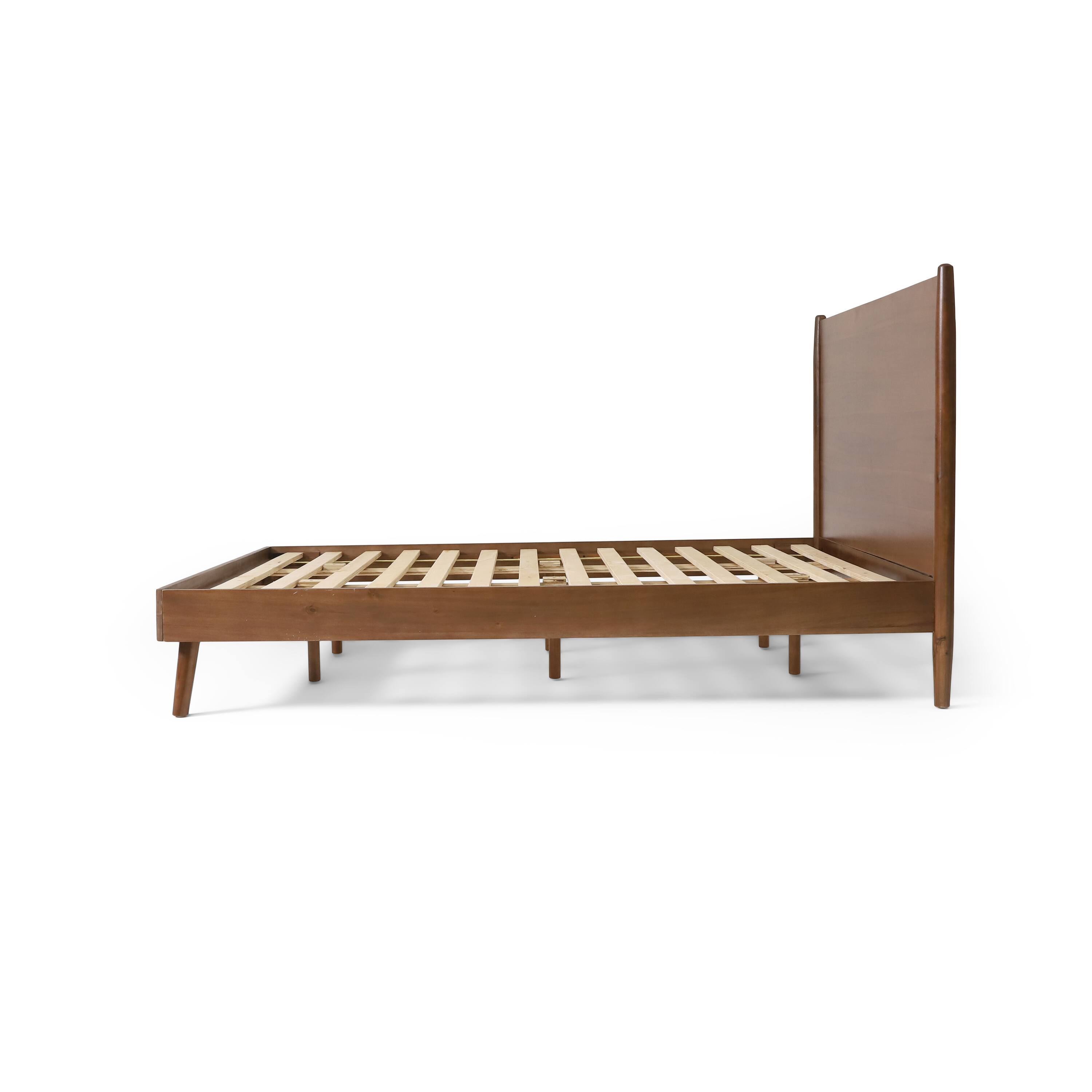 Tiramisubest Solid Wood King Bed, Brown, Acacia, 80x84x46 inches, 40 ...
