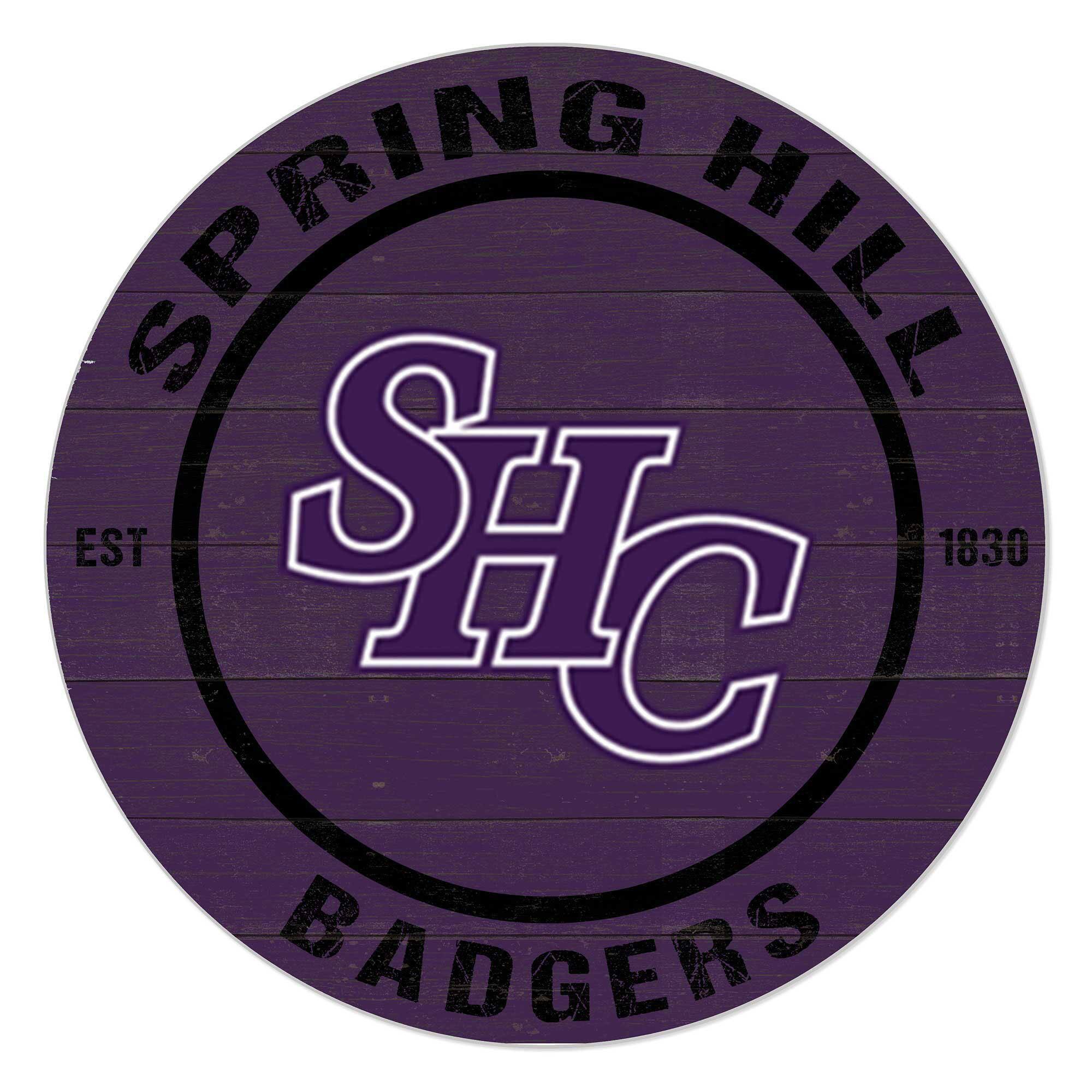 Jardine Spring Hill Badgers 20" Indoor/Outdoor Team Color Circle Sign ...