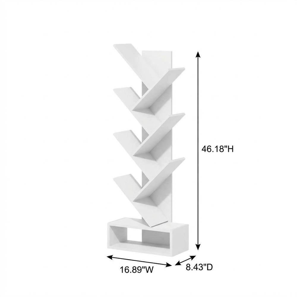 FurniFact Wooden bookcase with simple design and sturdy construction ...
