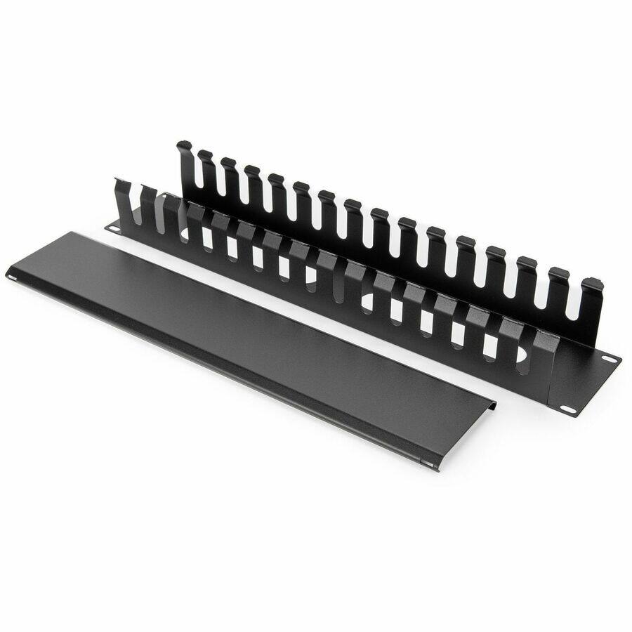 Rocstor 2U HORIZONTAL FINGER METAL DUCT RACK CABLE MANAGEMENT PANEL ...