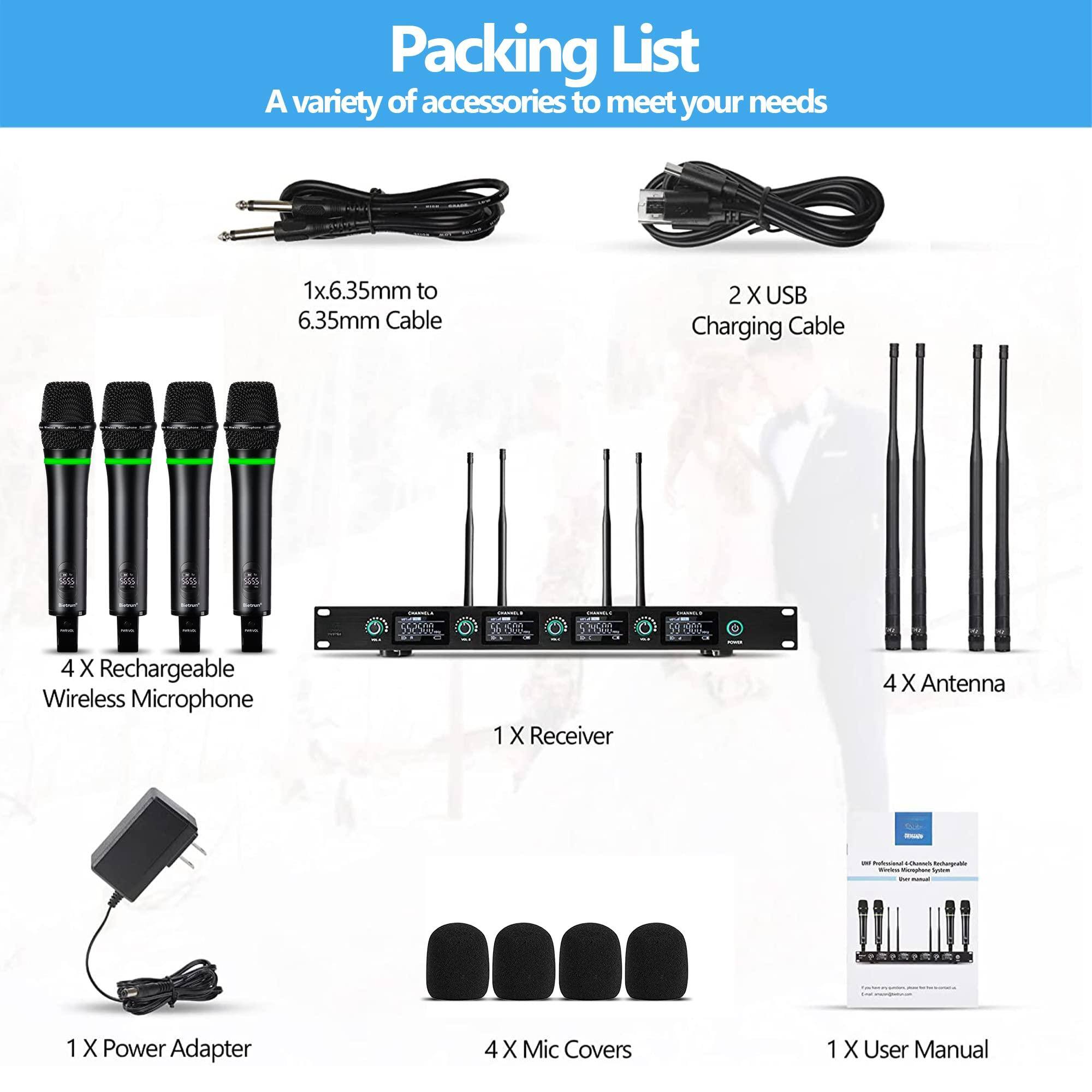 Reds Spade Channel microphones system with rechargeable handheld mics ...