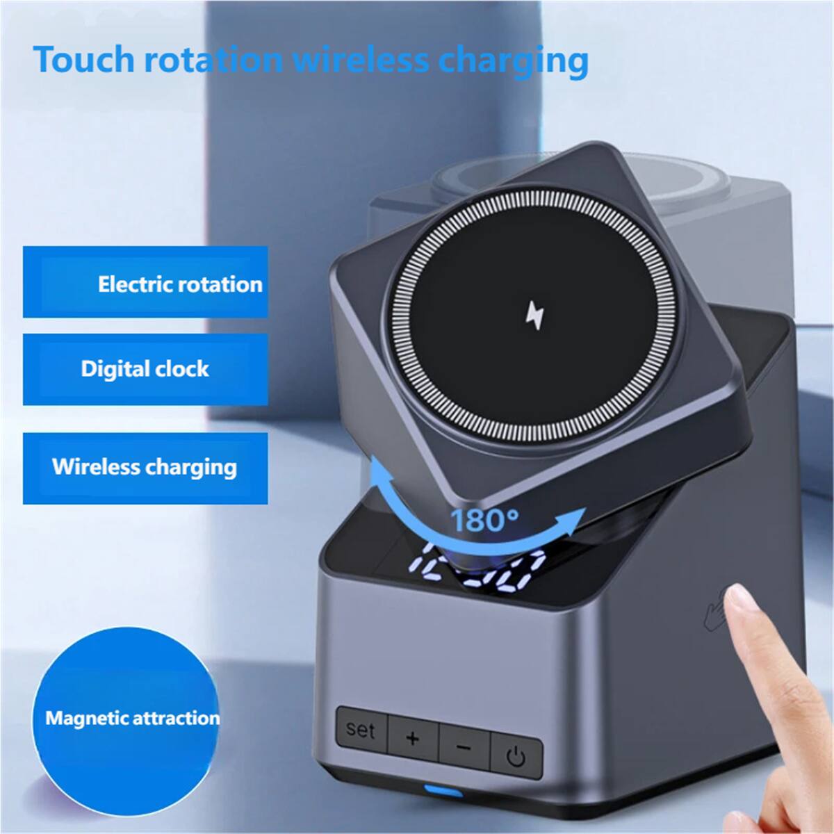 RISOKEYS 4 in 1 Wireless Fast Charging Stand Power Adapter for Mobile ...