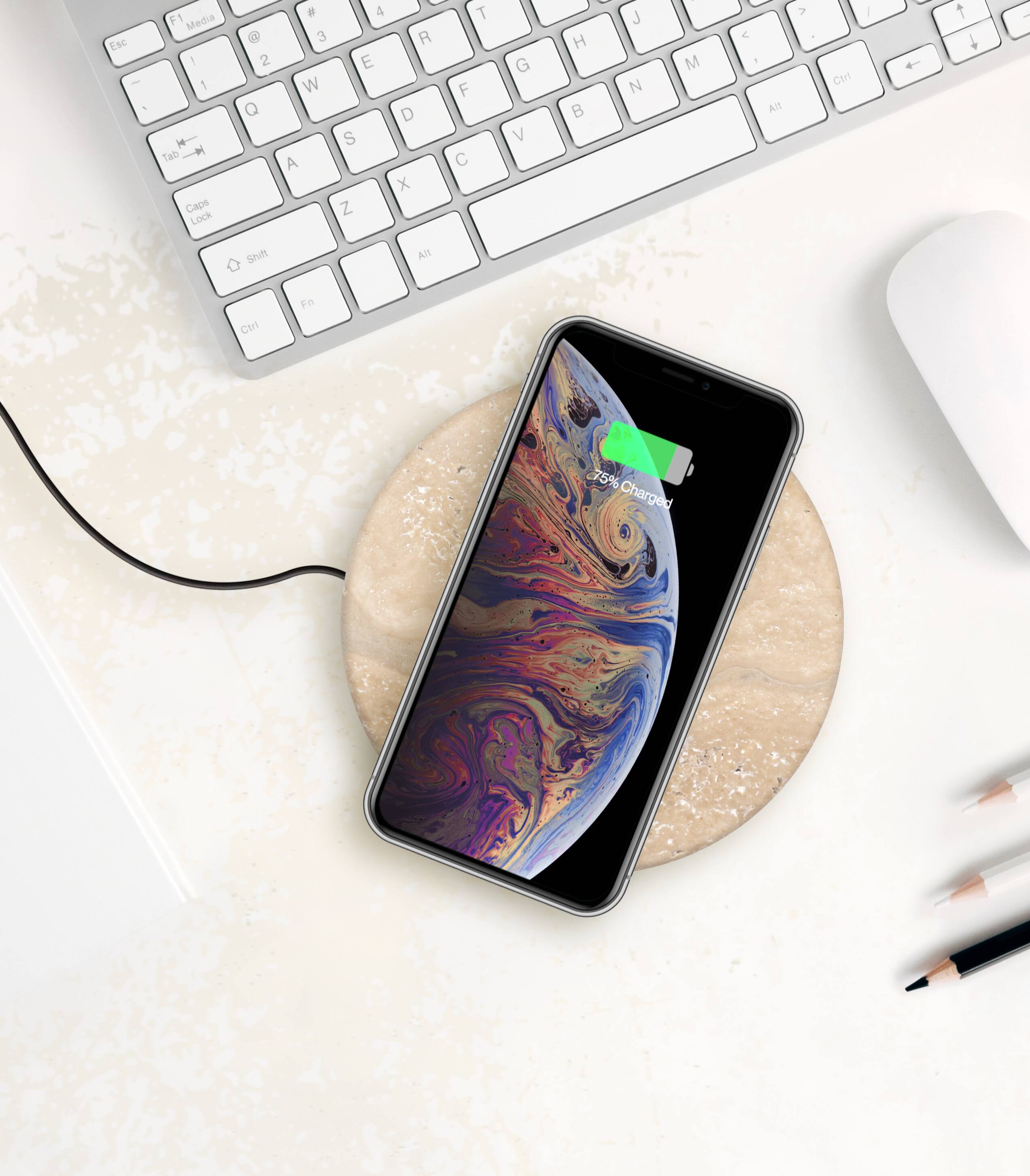 Customer Reviews: Einova Eggtronic Stone 10W Wireless Charging Pad for ...