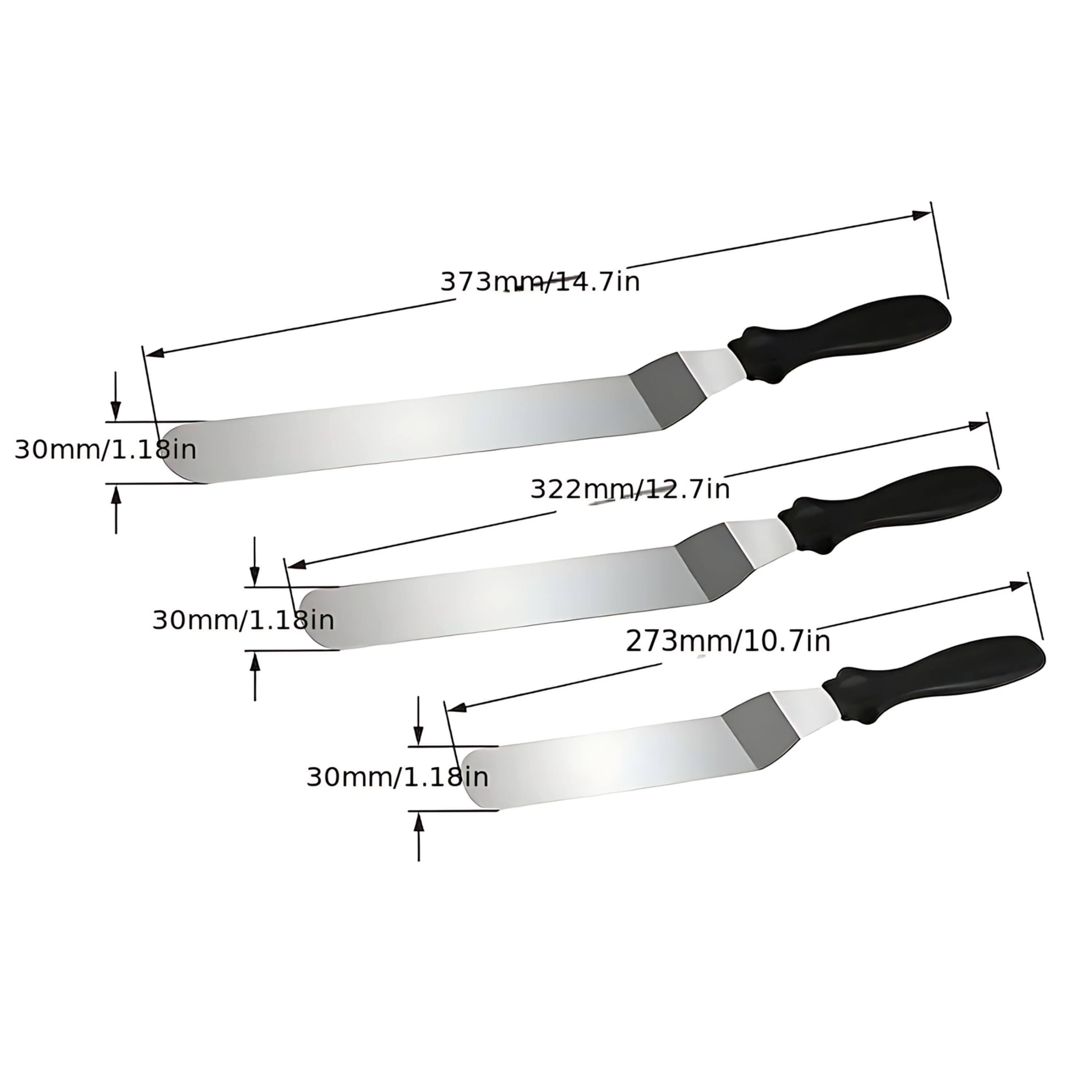 Kitcheniva 3 Pcs Stainless Steel Icing Spatula Cake Smoothing Knife Set ...