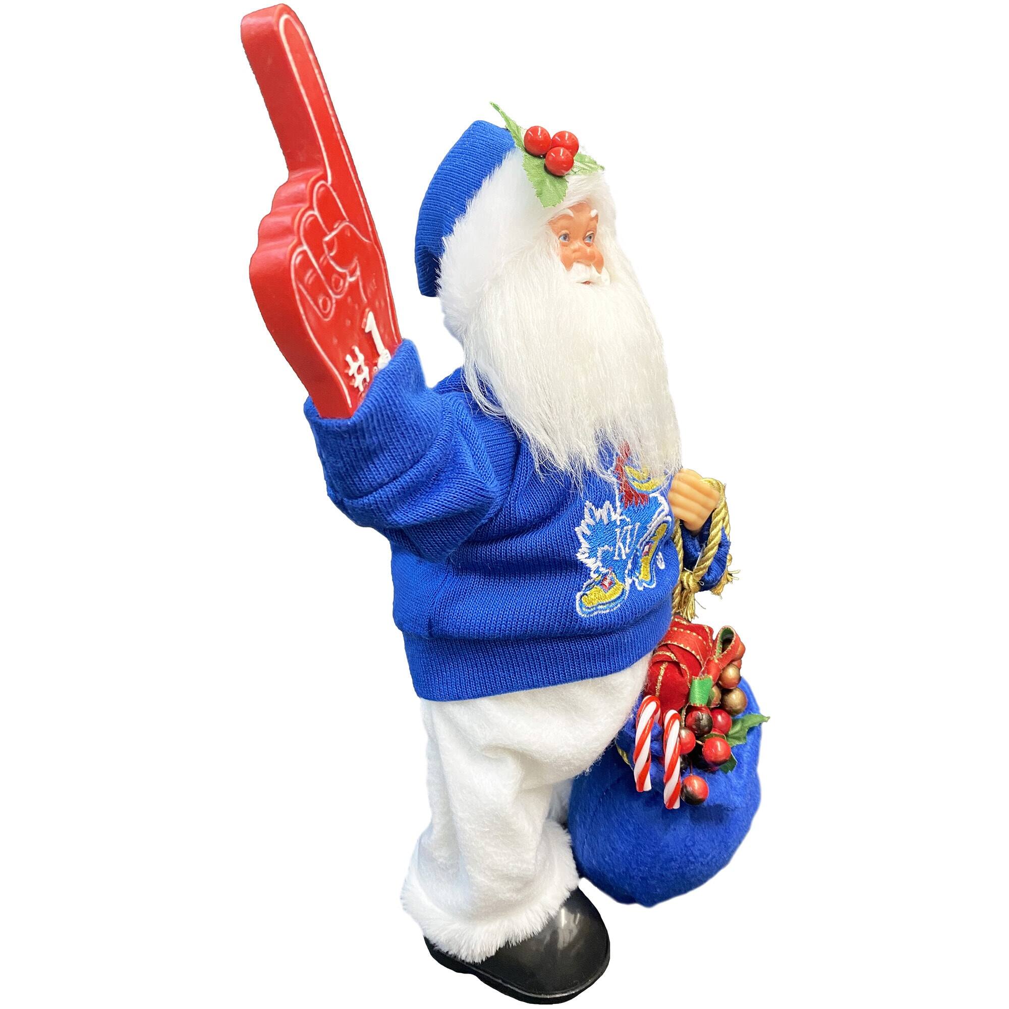 Santa's Workshop Kansas Jayhawks 12" Animated Musical Santa Blue ...