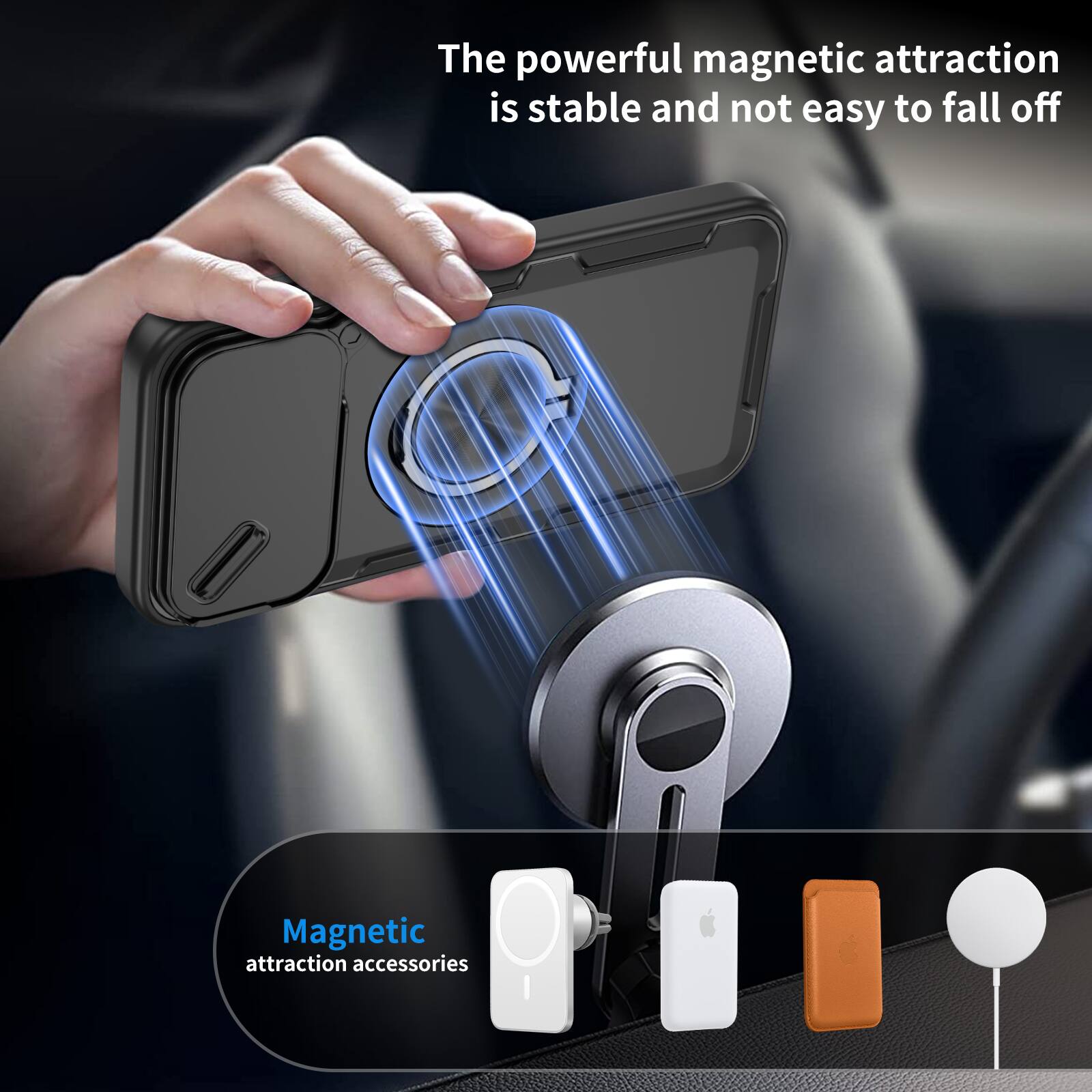 Dteck Rotating Ring Kickstand For iPhone 17 Pro Max Case, Magnetic ...