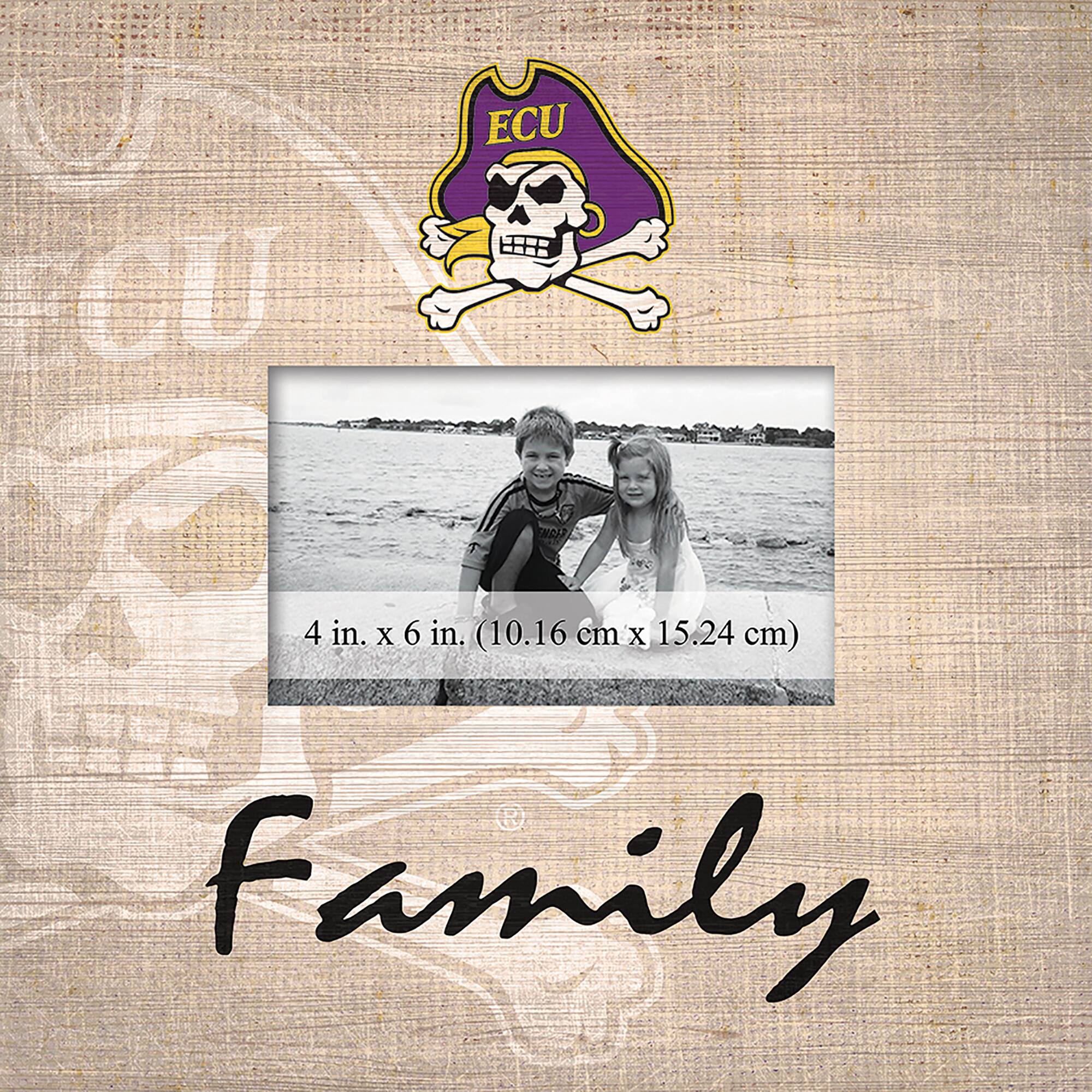 Fan Creations ECU Pirates 10'' x 10'' Burlap Pattern Frame Multicolor ...