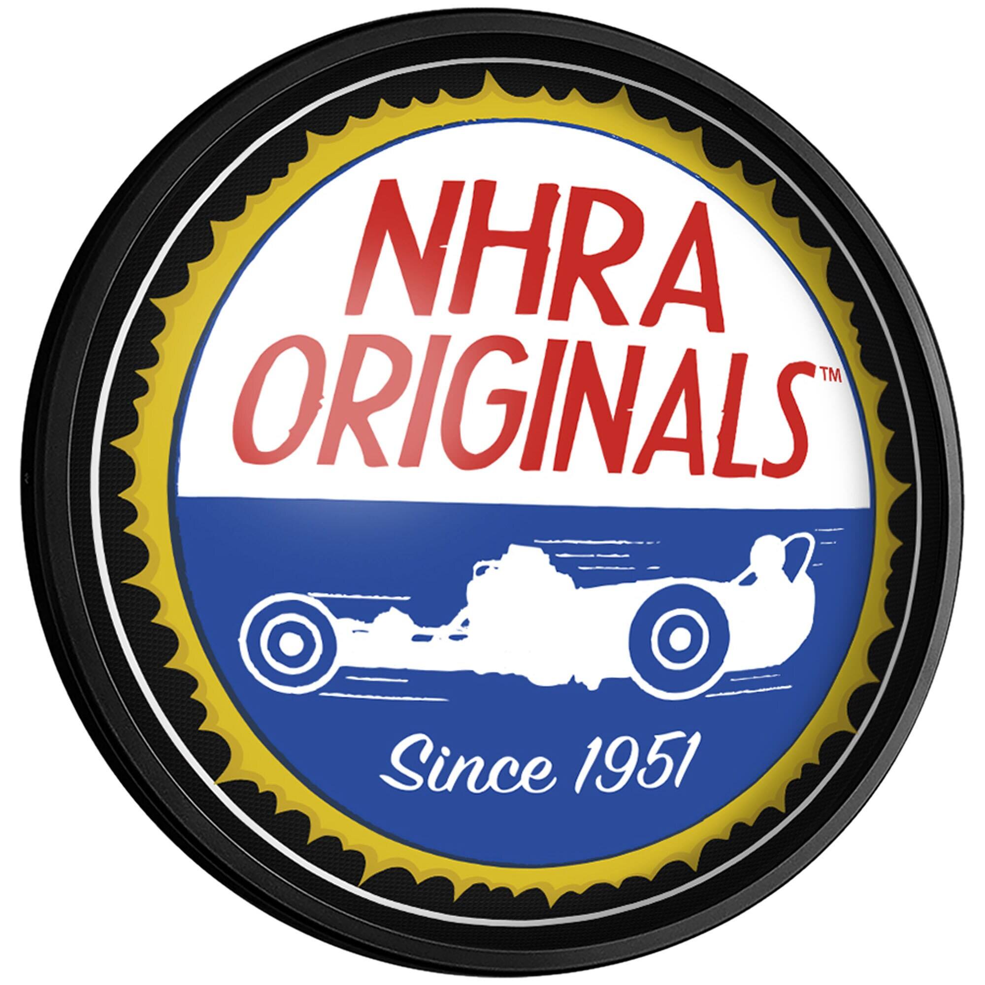 The Fan Brand NHRA Originals 18'' Round Slimline Illuminated Wall Sign ...