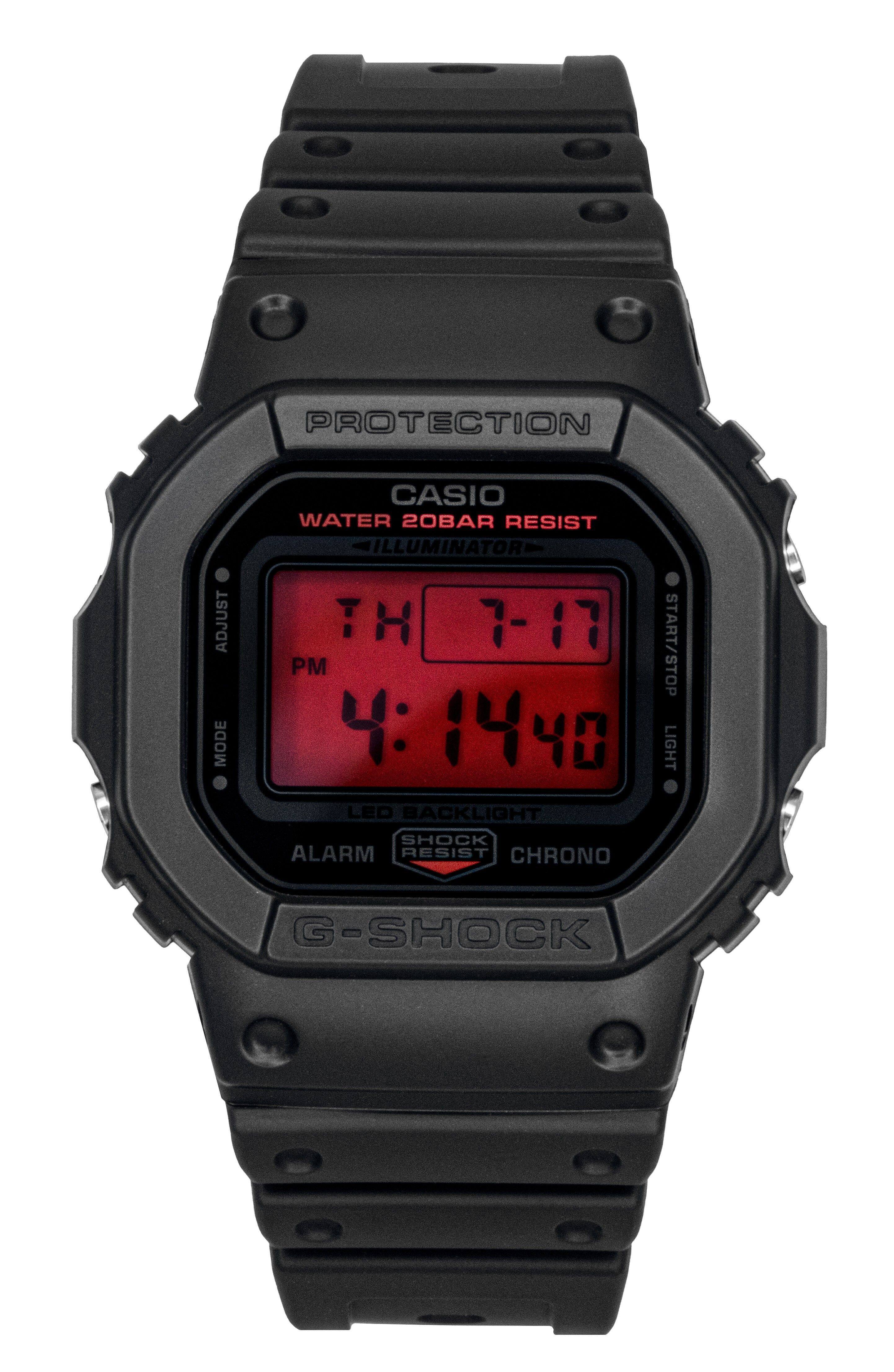 Casio G SHOCK Origin Digital Quartz DW 5600BBR 1 Mens Watch 200M Alarm ...
