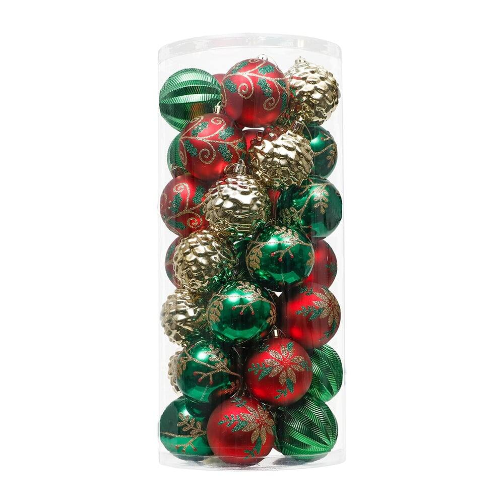 OrnamentallyYou Uniquely Patterned Christmas Bauble Set 35 Ornaments ...