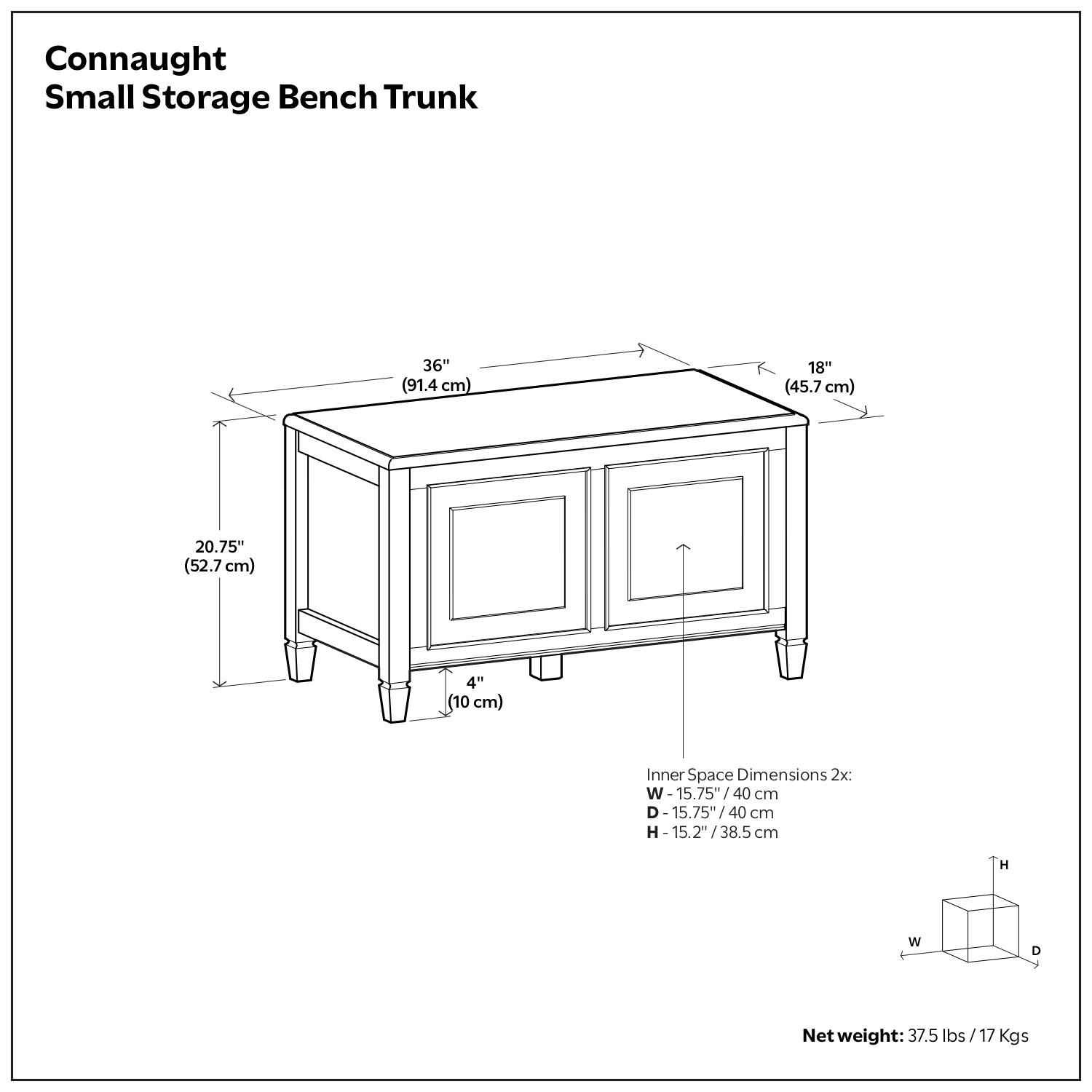 Simpli Home Connaught 36 inch Wide Solid Wood Traditional Small Storage ...