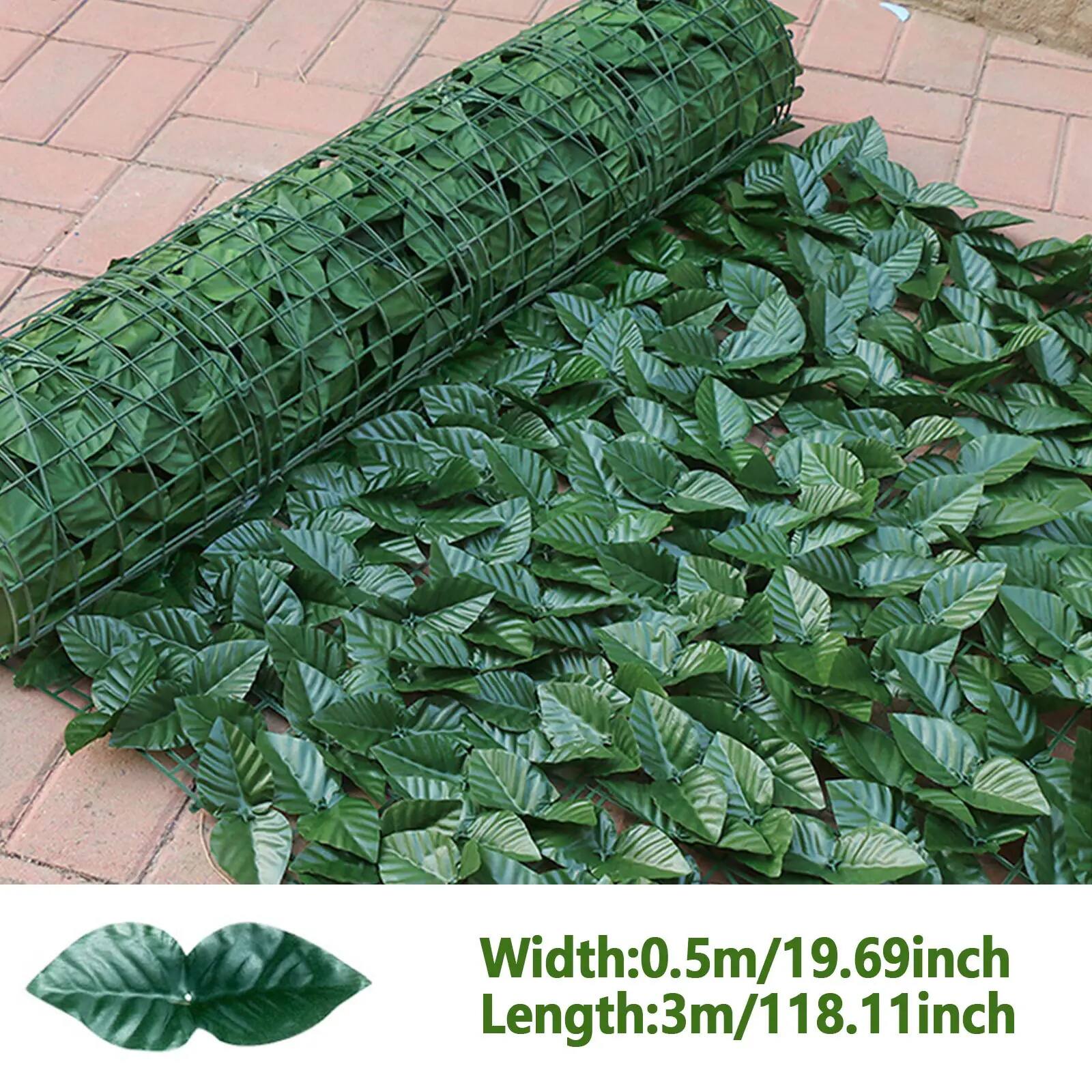 Auledio 9.84ft Artificial Ivy Privacy Fence Wall Screen, Faux Greenery ...
