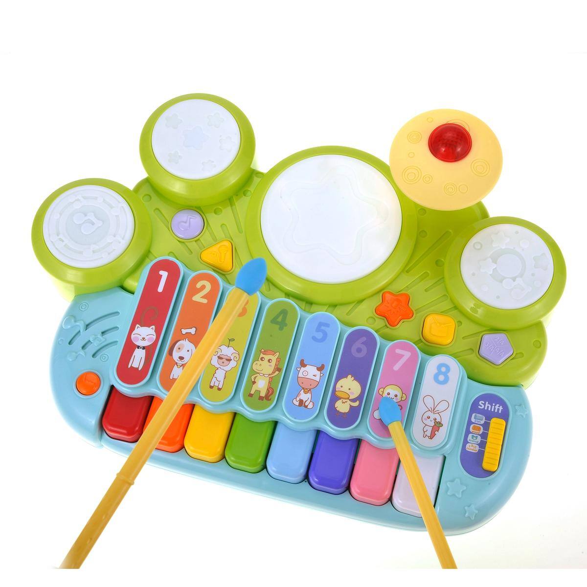 JuzToys 3 in 1 Educational Kids Musical Toys – Kids Keyboard Piano ...