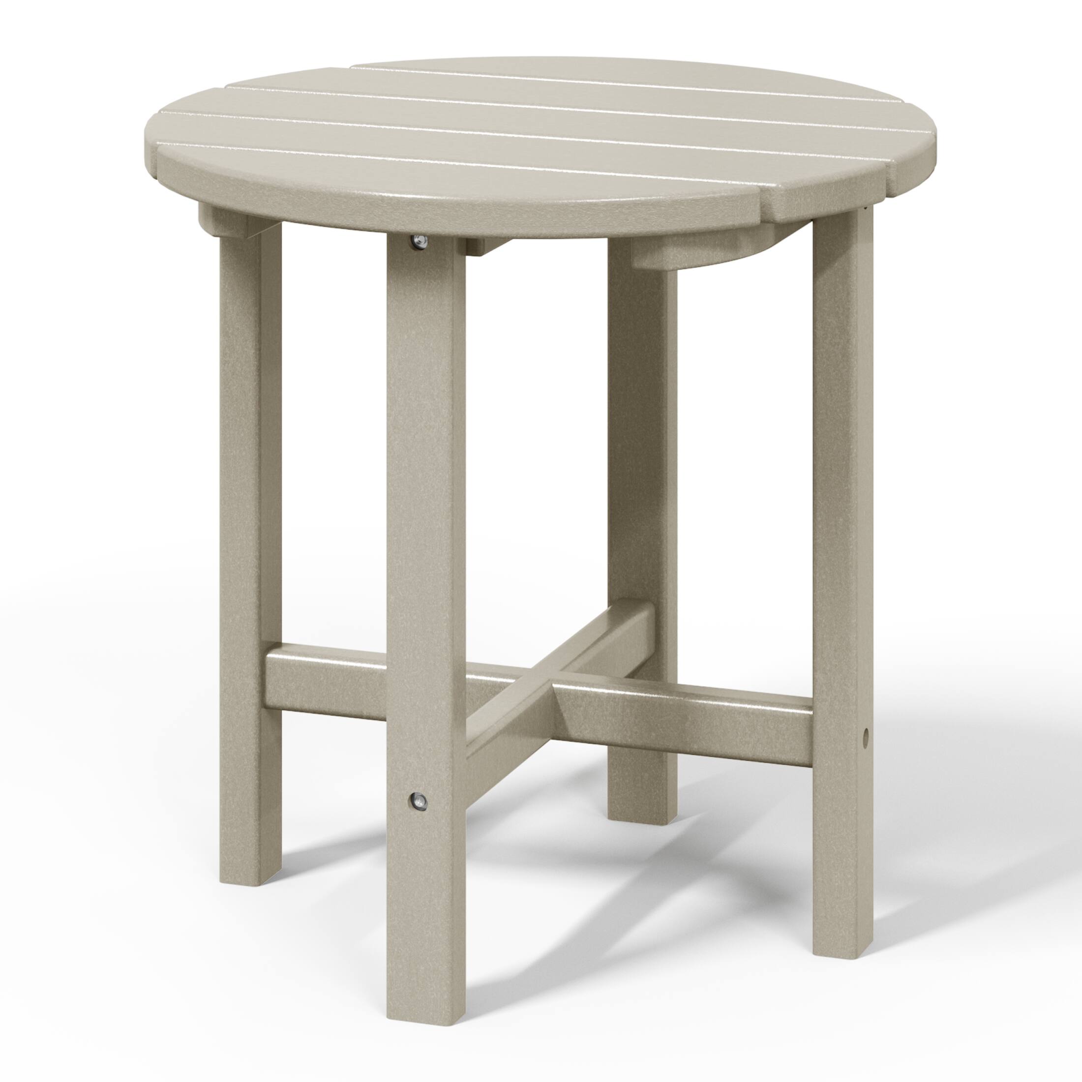 WestinTrends Dylan Adirondack Round Outdoor Side Table Sand WWT01436 ...
