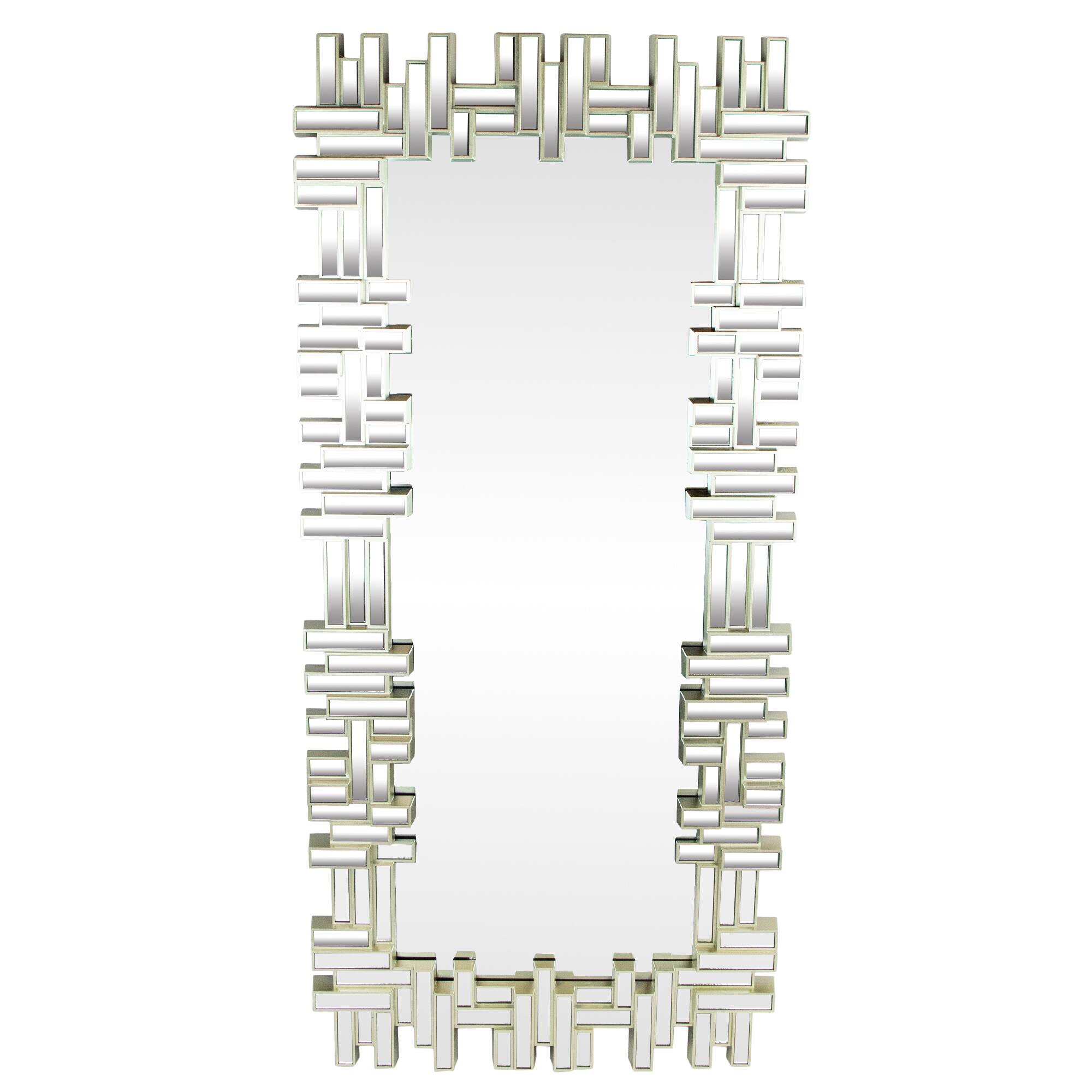 Northlight 47" Champagne Rectangular Modern Home Wall Mirror Gold ...