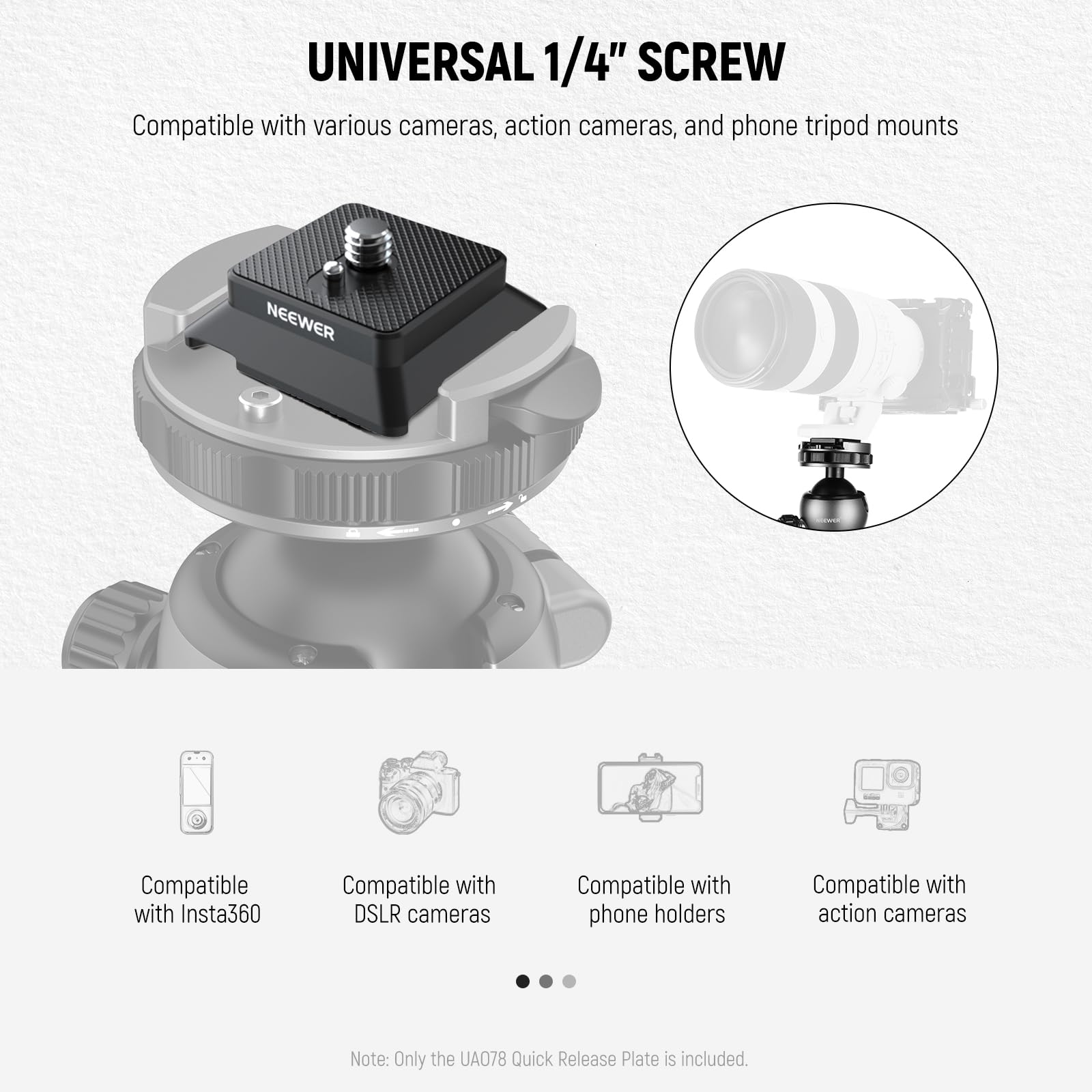 Neewer Arca QR Plate, 1/4" Screw, for DJI RS UA078 - Best Buy