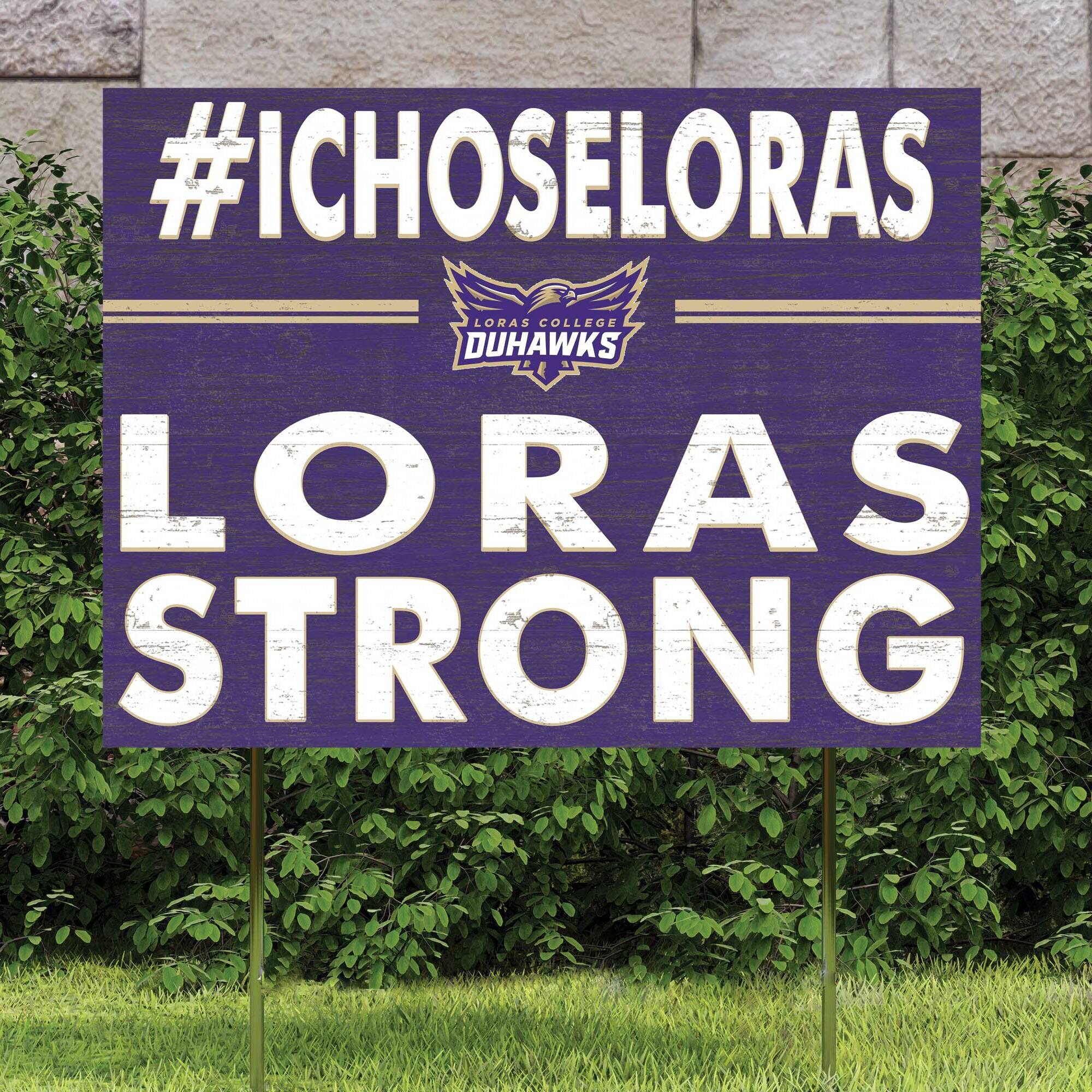 Jardine Loras College Duhawks 18" x 24" Yard Sign Purple 200092184 ...