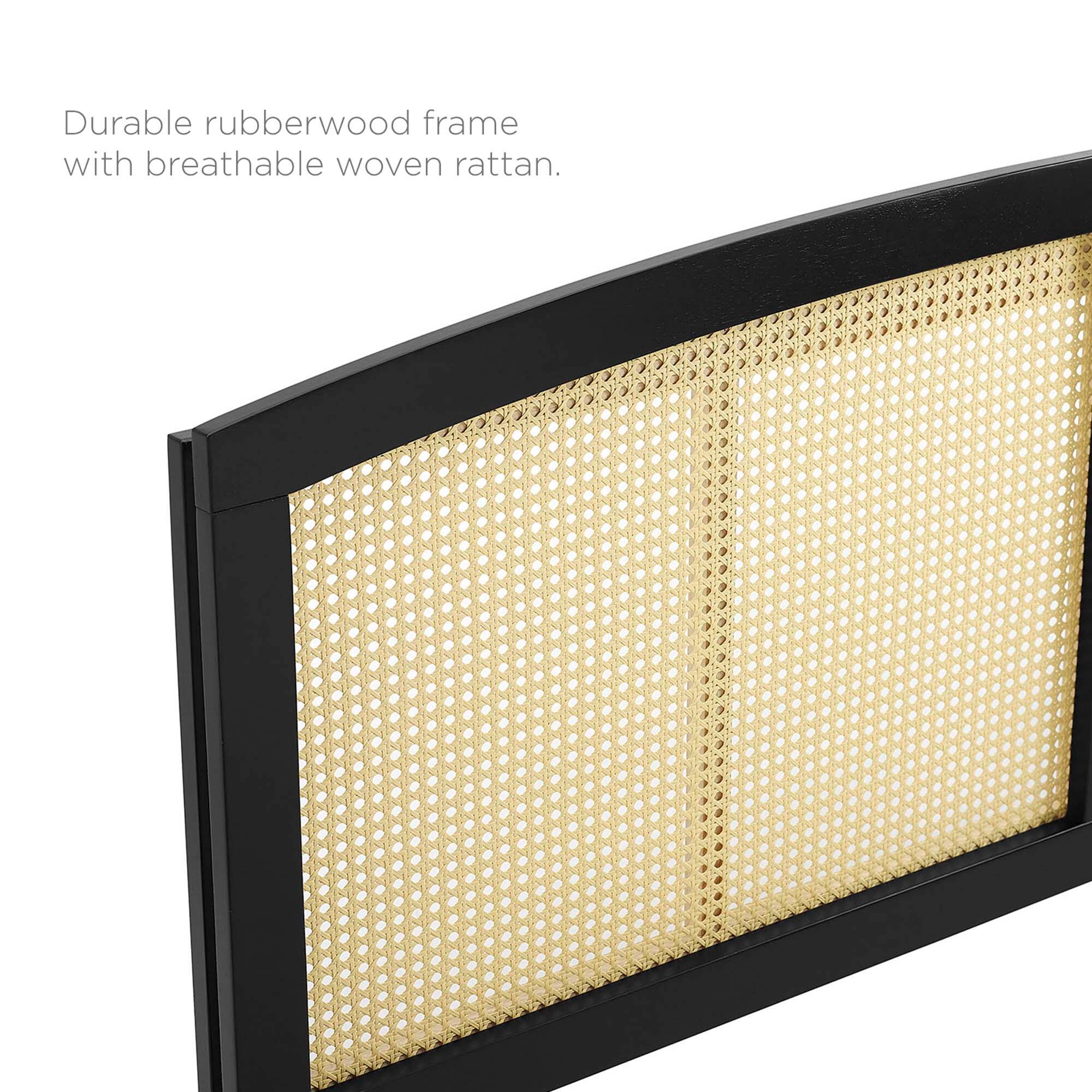 Halcyon Cane King Headboard by Modway Black MWY-MOD-6205-BLK - Best Buy