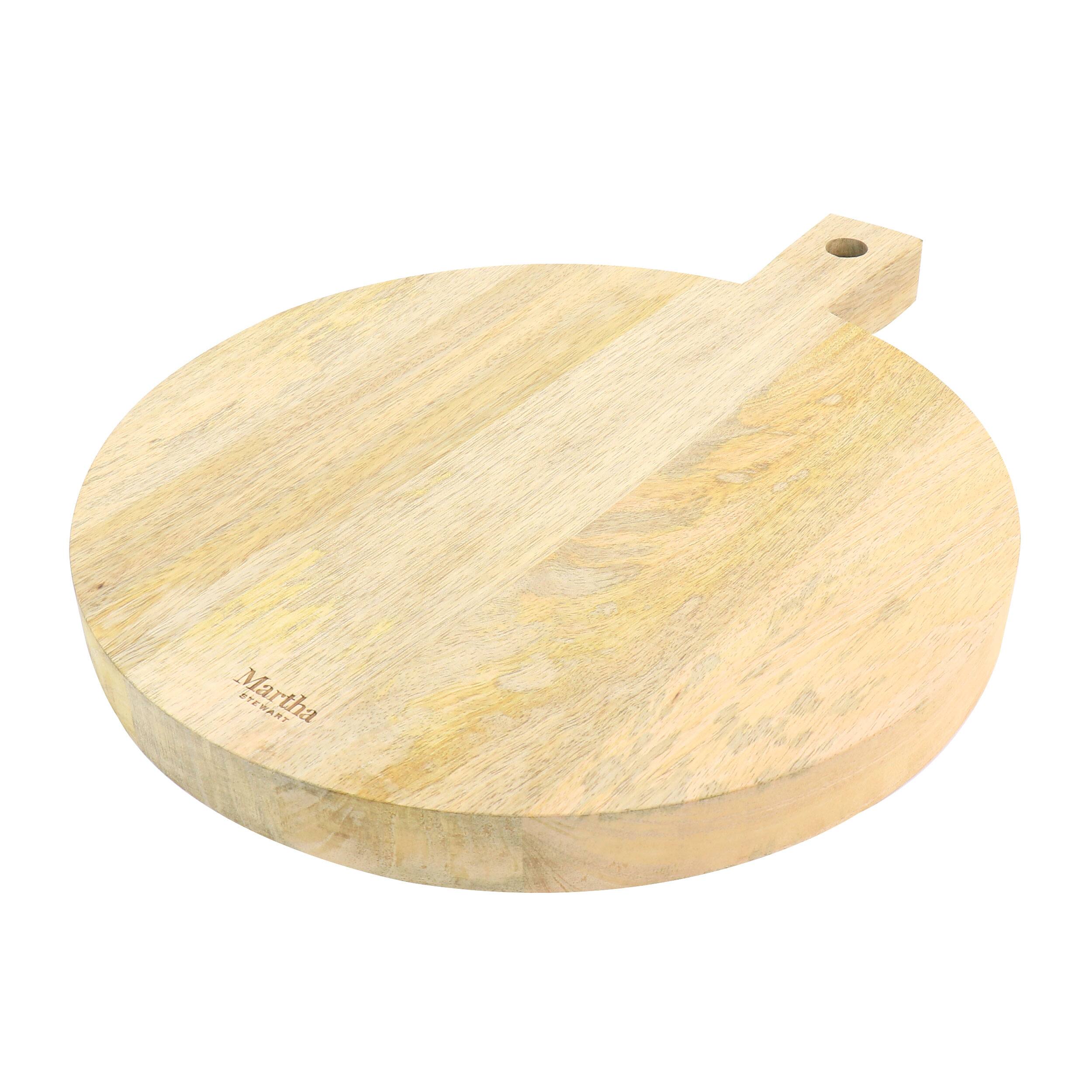 Martha Stewart Mango Wood 14" Round Charcuterie Serving Board Brown ...